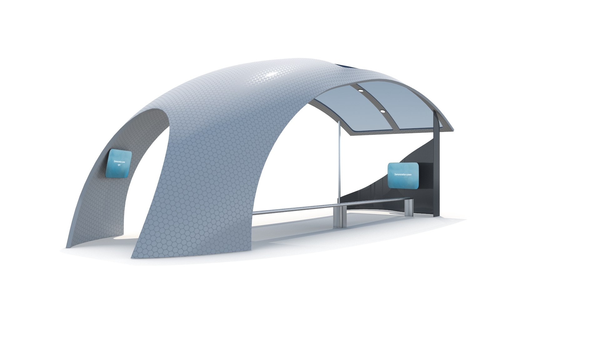 3D Futuristic Bus Stop Model - TurboSquid 2071161