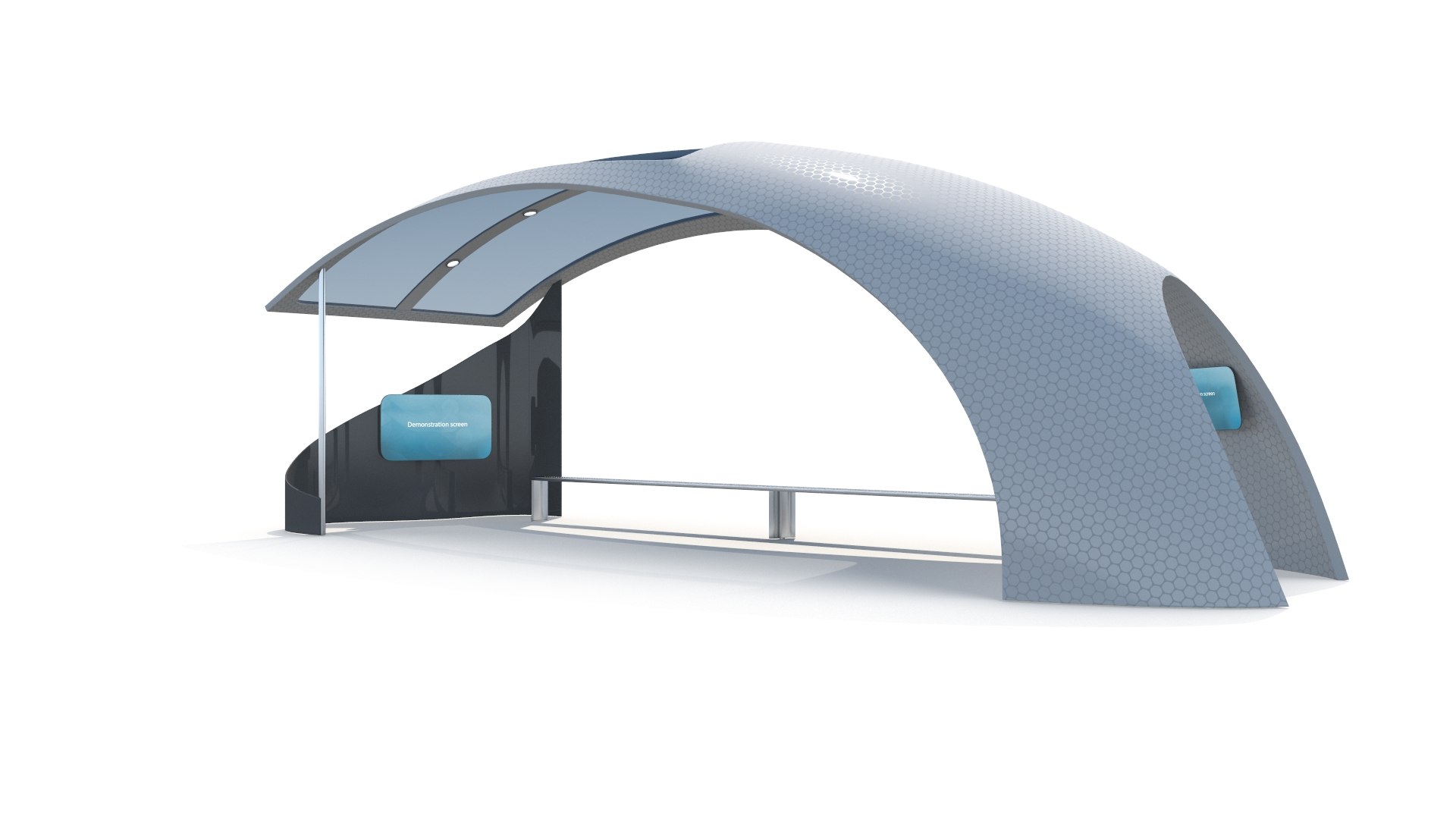 3D Futuristic Bus Stop Model - TurboSquid 2071161