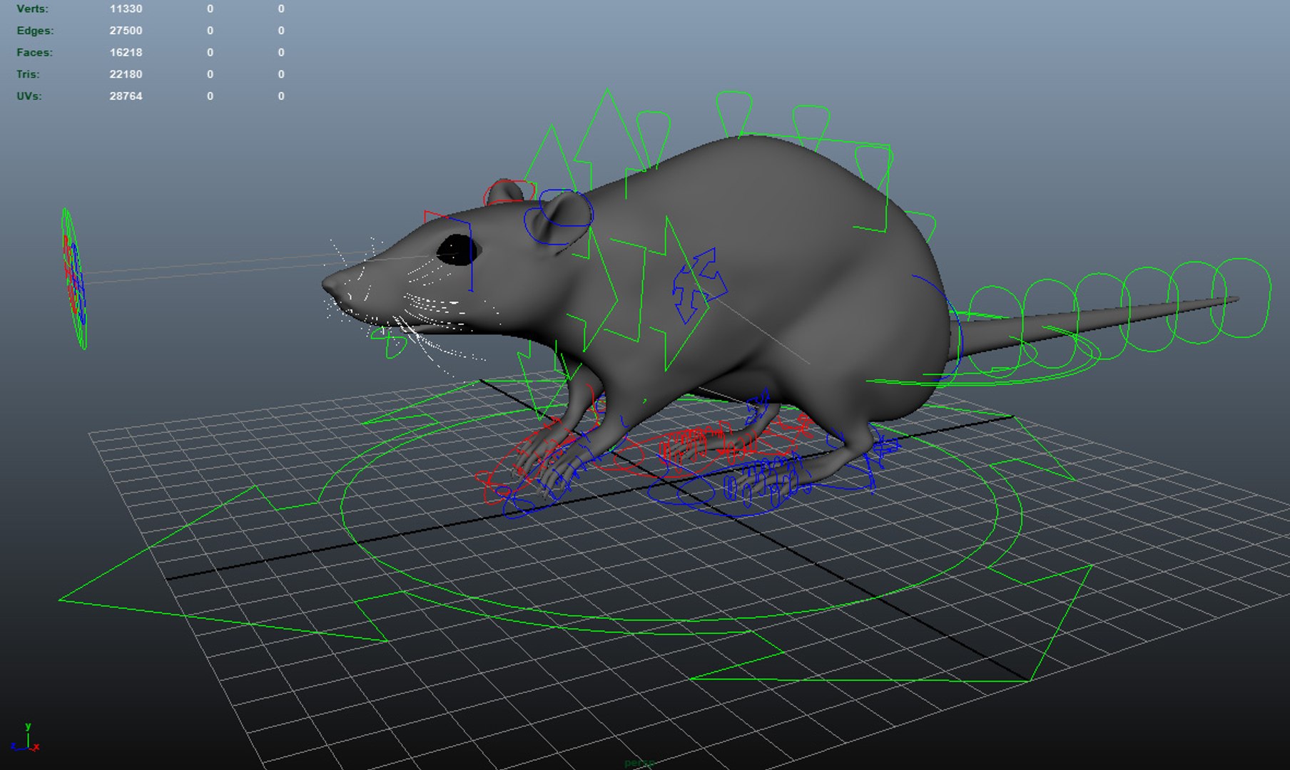 C4d Rigged Rat