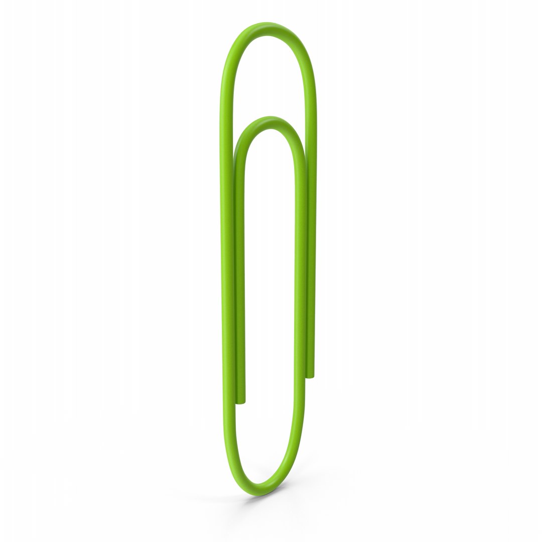 Paper Clip Green 3D Model - TurboSquid 2314914