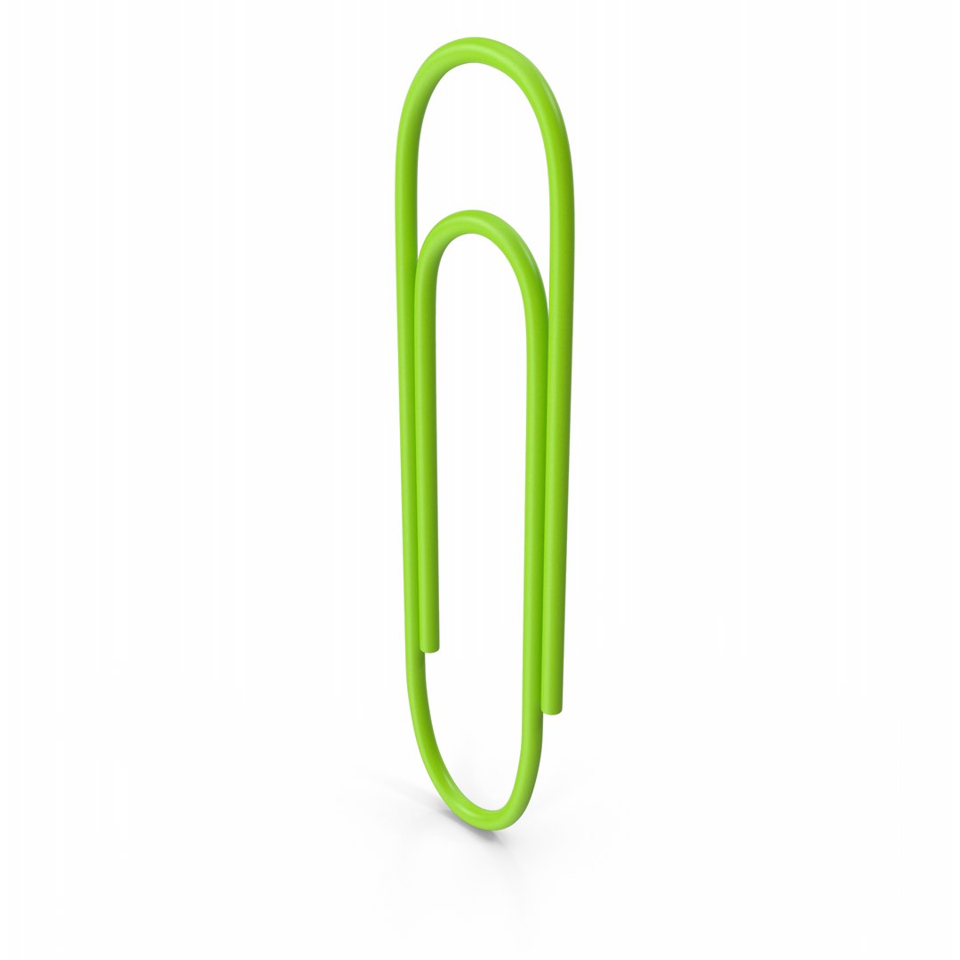 Paper Clip Green 3D Model - TurboSquid 2314914