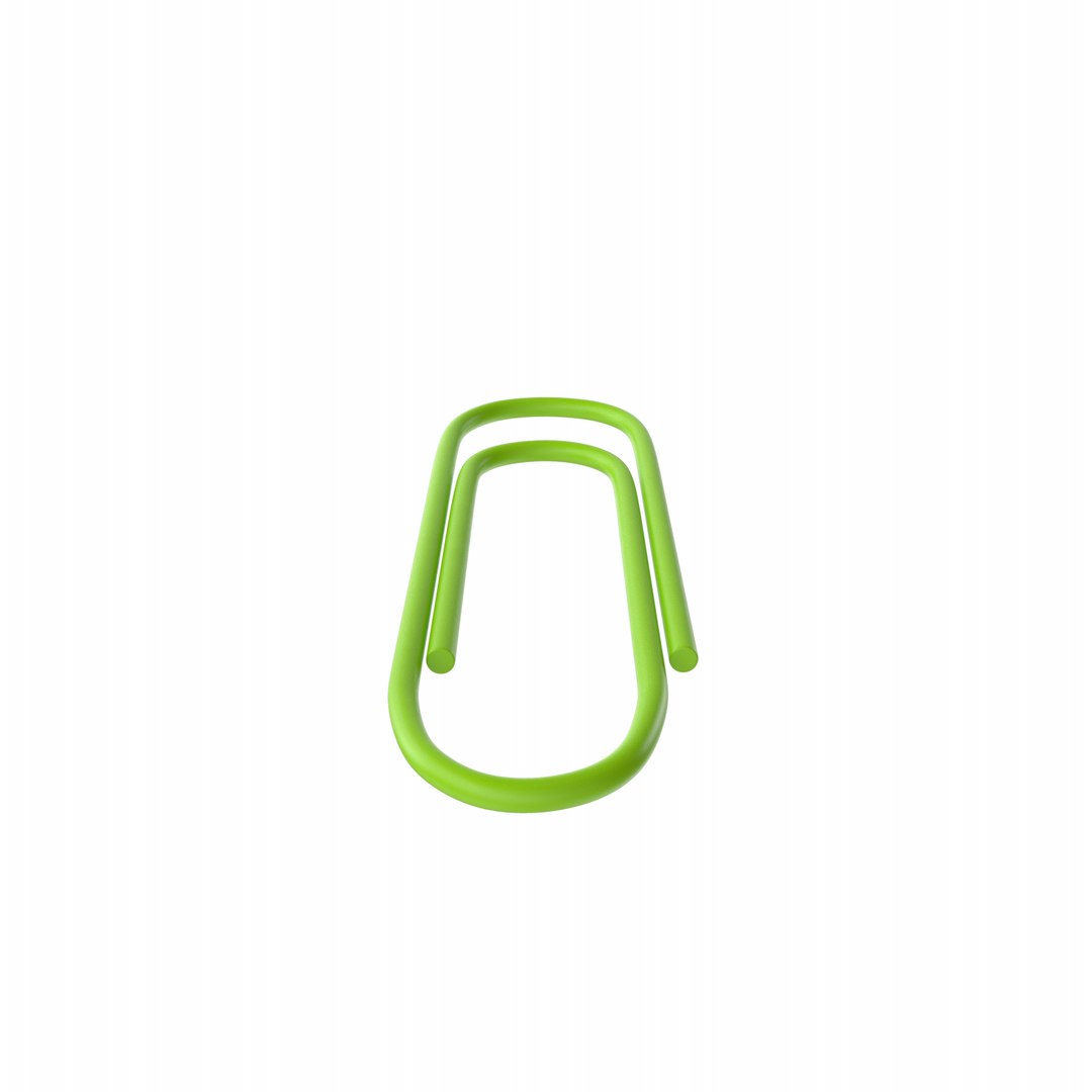 Paper Clip Green 3D Model - TurboSquid 2314914