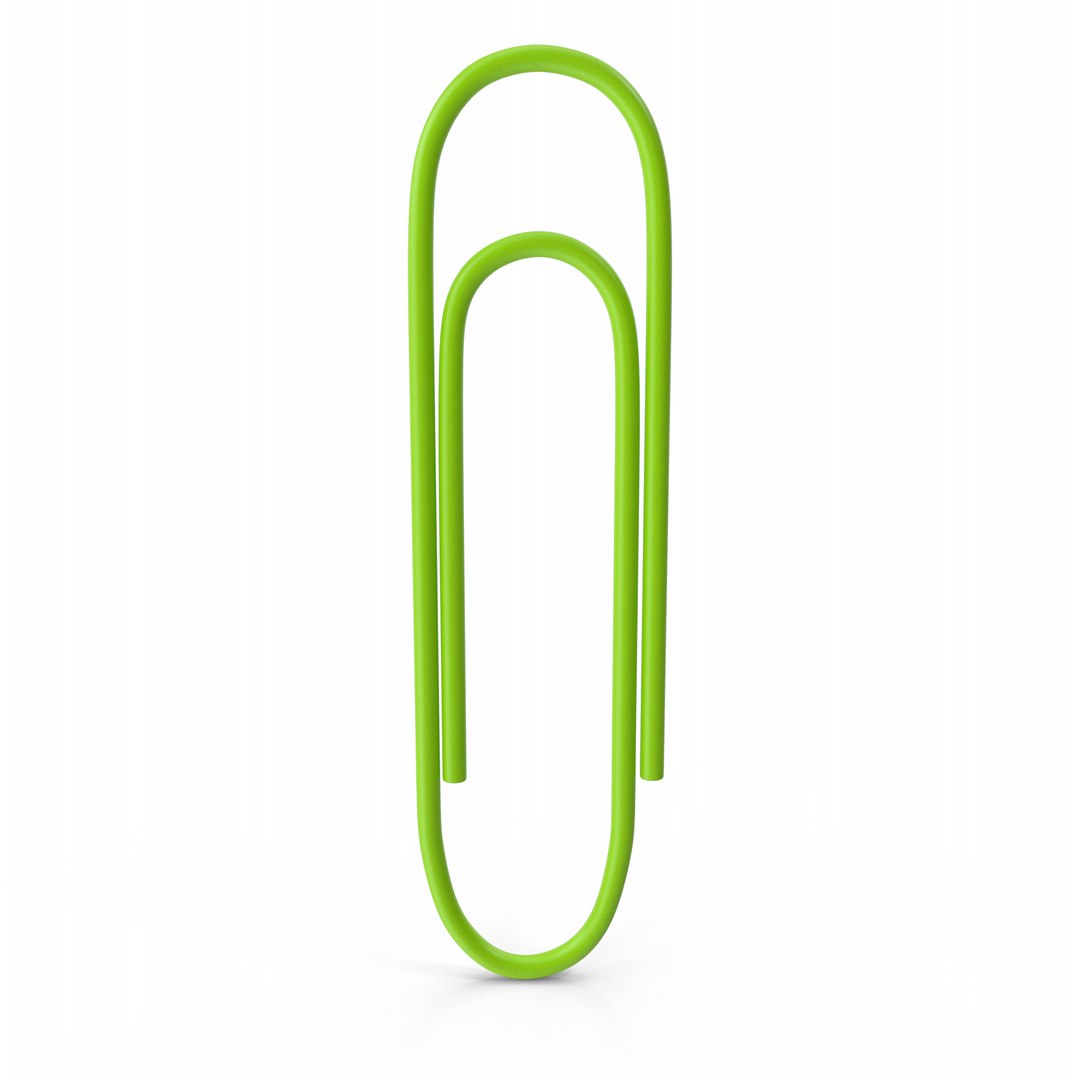 Paper Clip Green 3D Model - TurboSquid 2314914