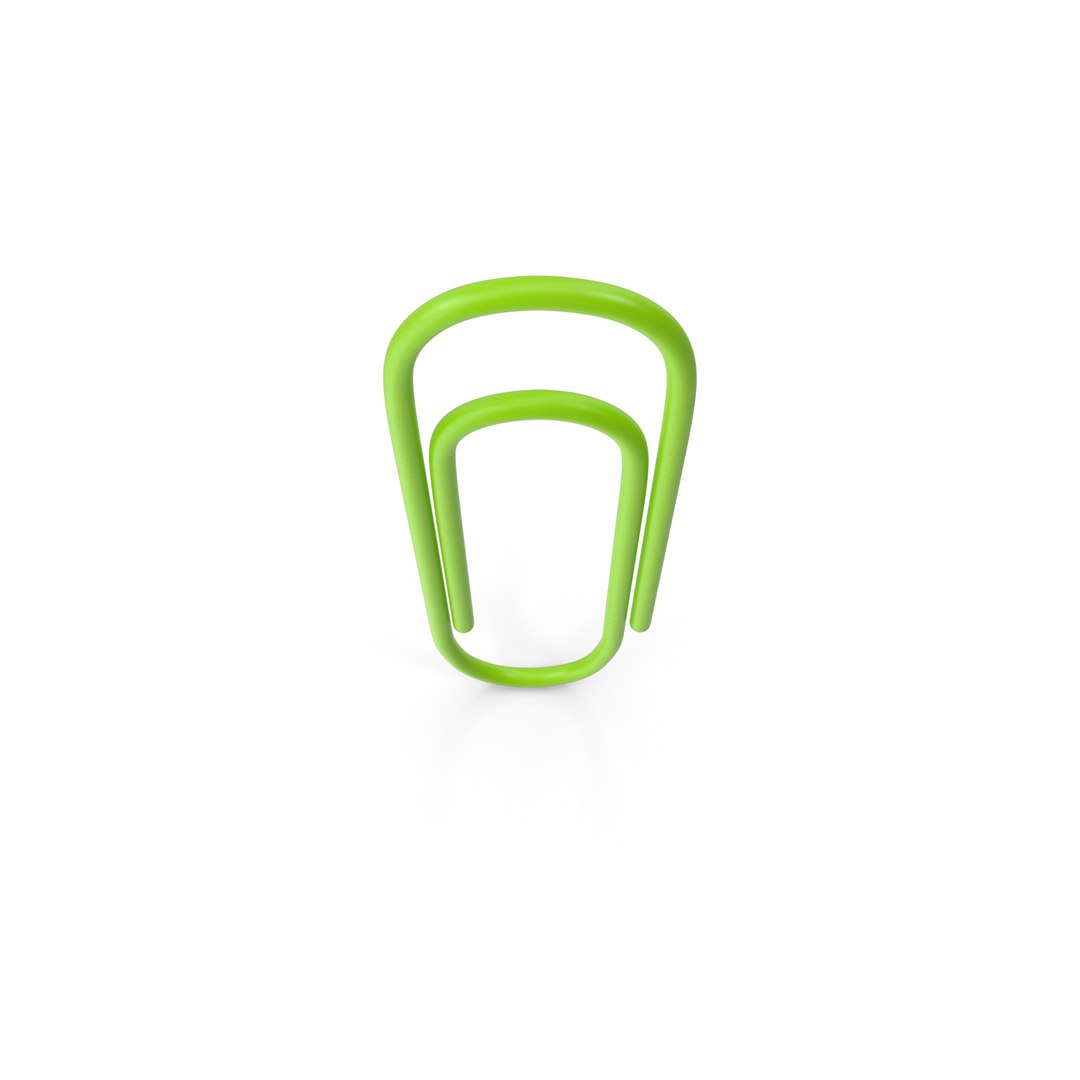 Paper Clip Green 3D Model - TurboSquid 2314914