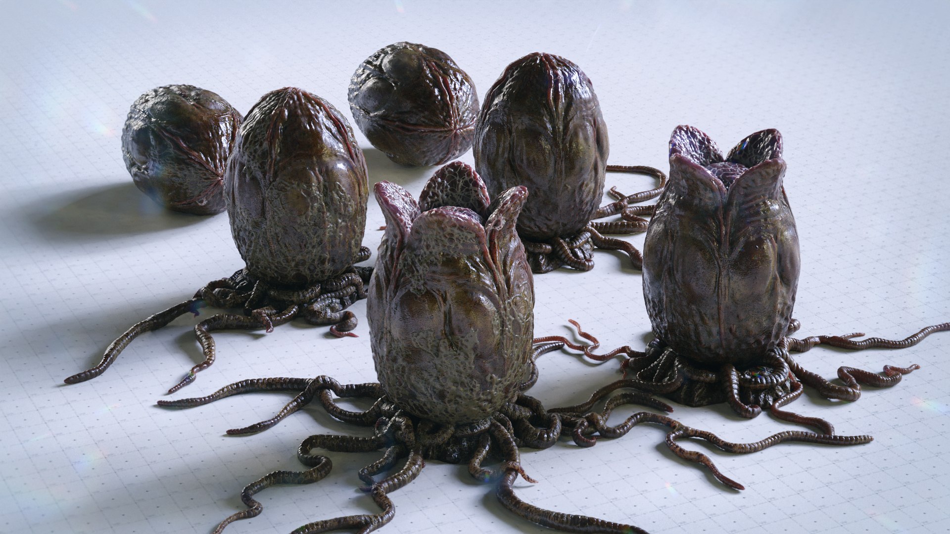 3D Alien Eggs 4 Variants Model - TurboSquid 1501367