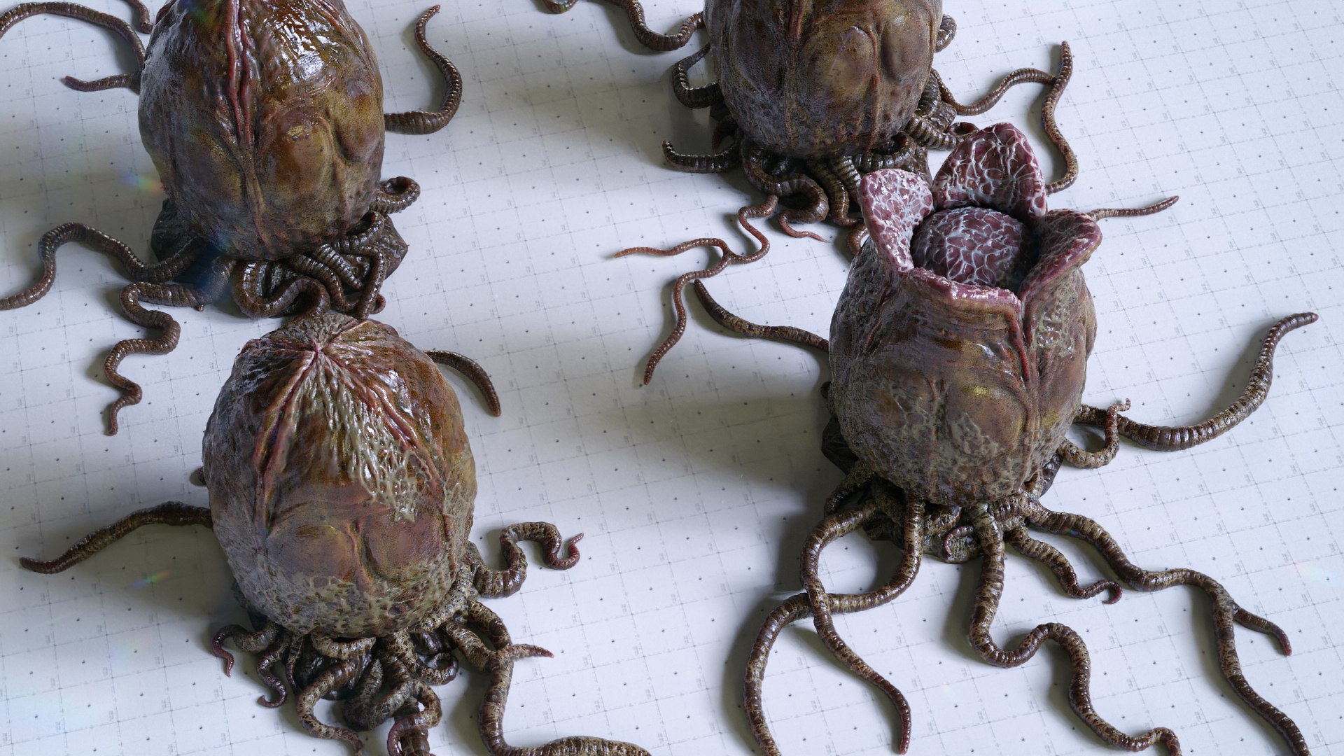 3D Alien Eggs 4 Variants Model - TurboSquid 1501367