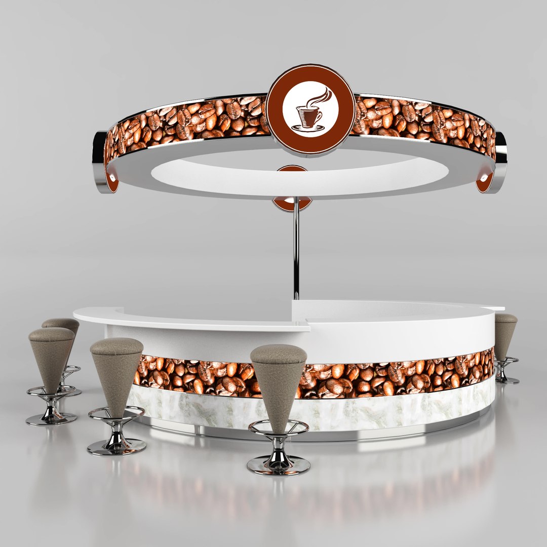 Coffee Kiosk 3d Model