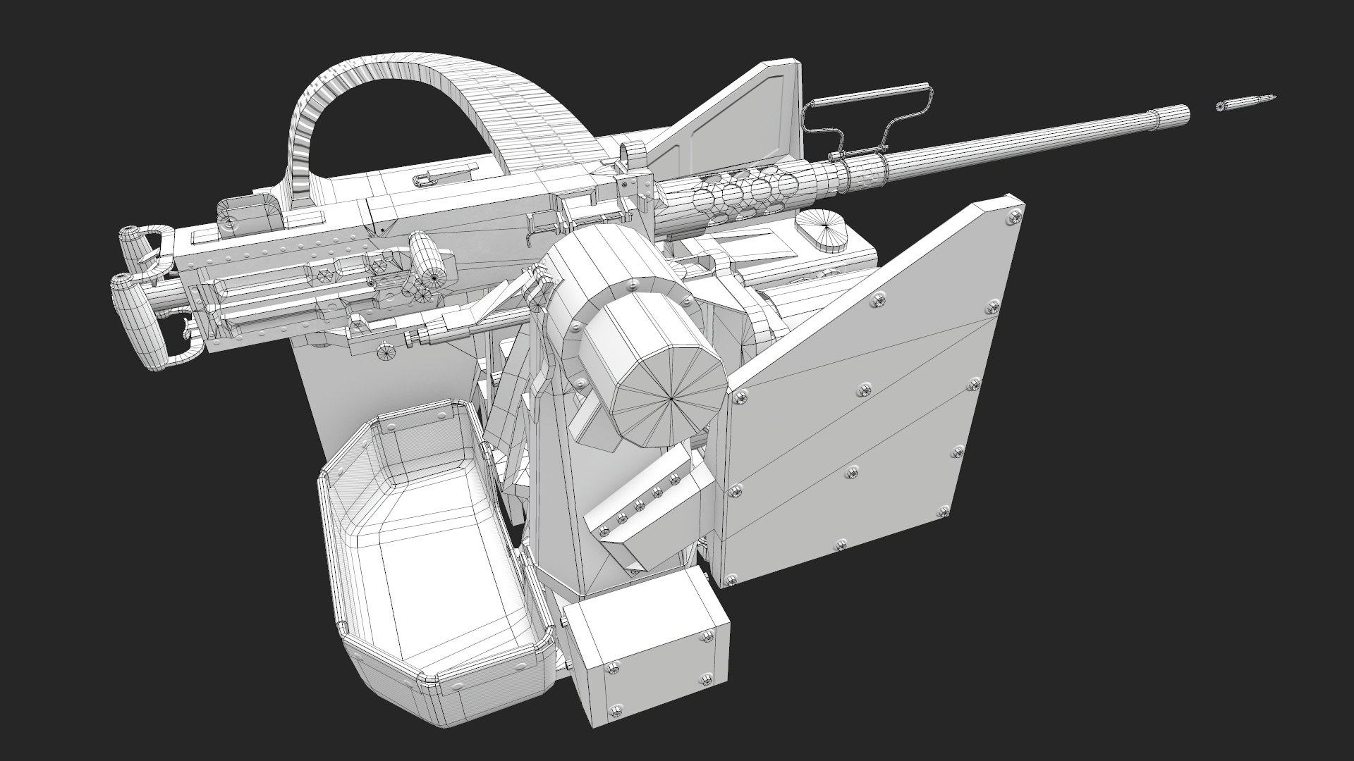 Crows Kongsberg M2 Gun Games Model - TurboSquid 1533084