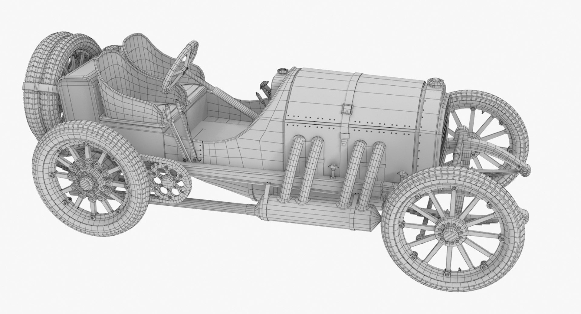Mercedes Gp 1908 Model - TurboSquid 1276632