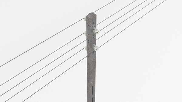 modelo 3d Distribución de poste eléctrico de baja tensión - TurboSquid ...