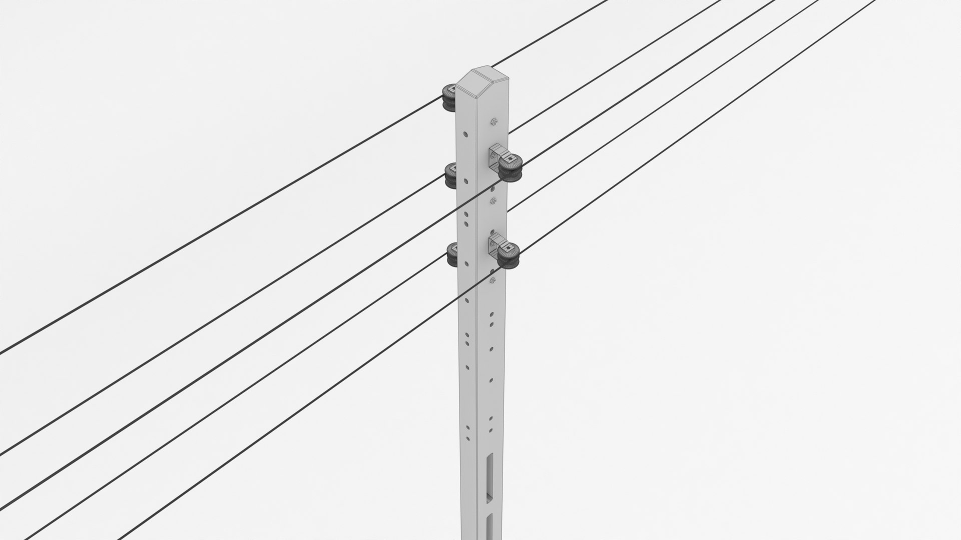Distribution Electric Pole Utility Low Voltage Model - TurboSquid 2110282