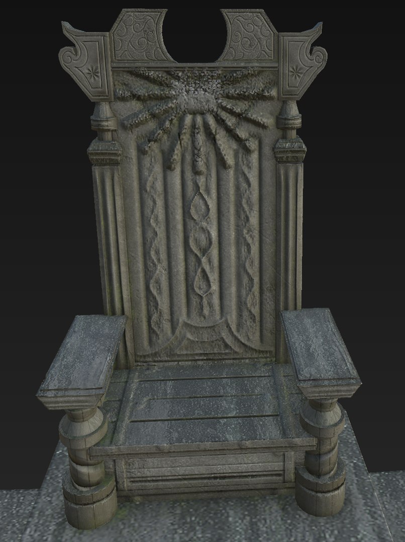 3d Model Throne Medieval Castle