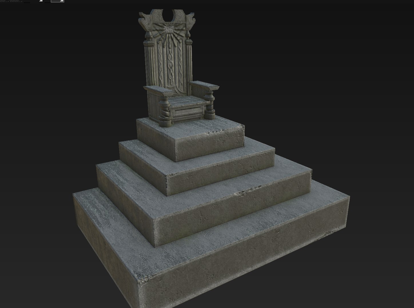 3d Model Throne Medieval Castle