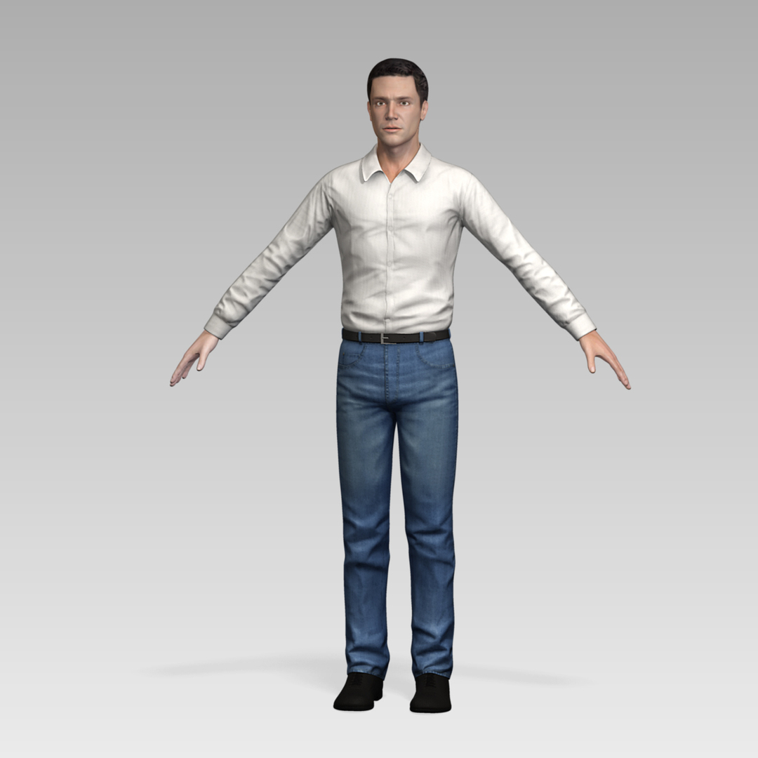 Male Character 3d Model