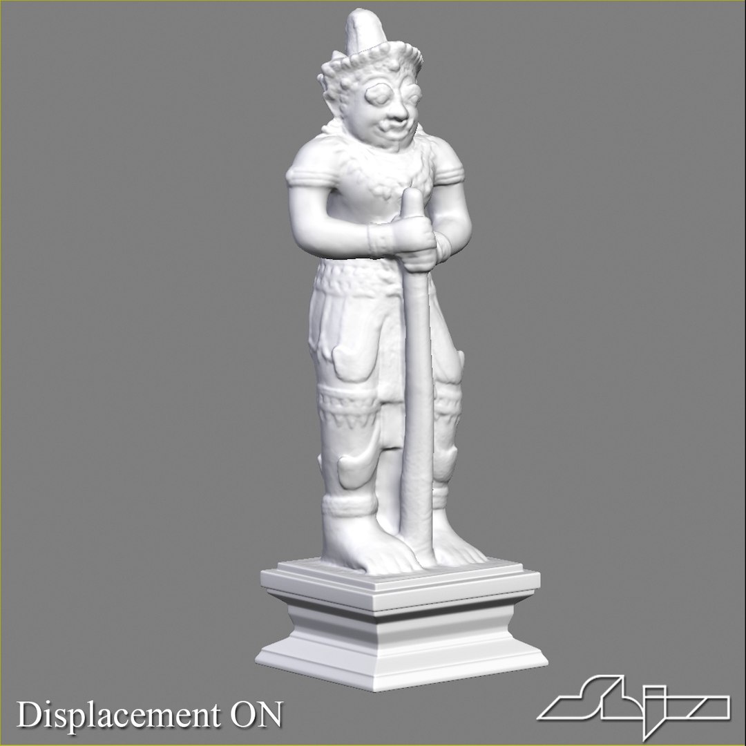 Demon Guard Sculpture Obj