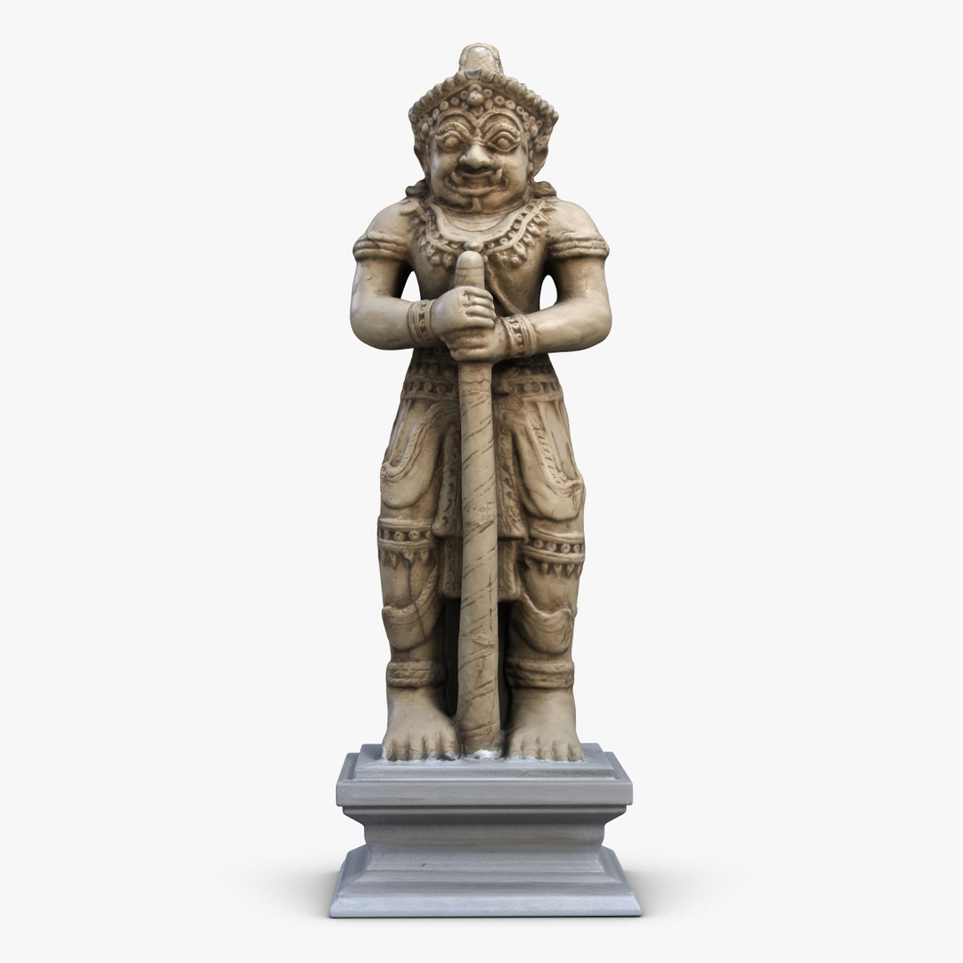 Demon Guard Sculpture Obj