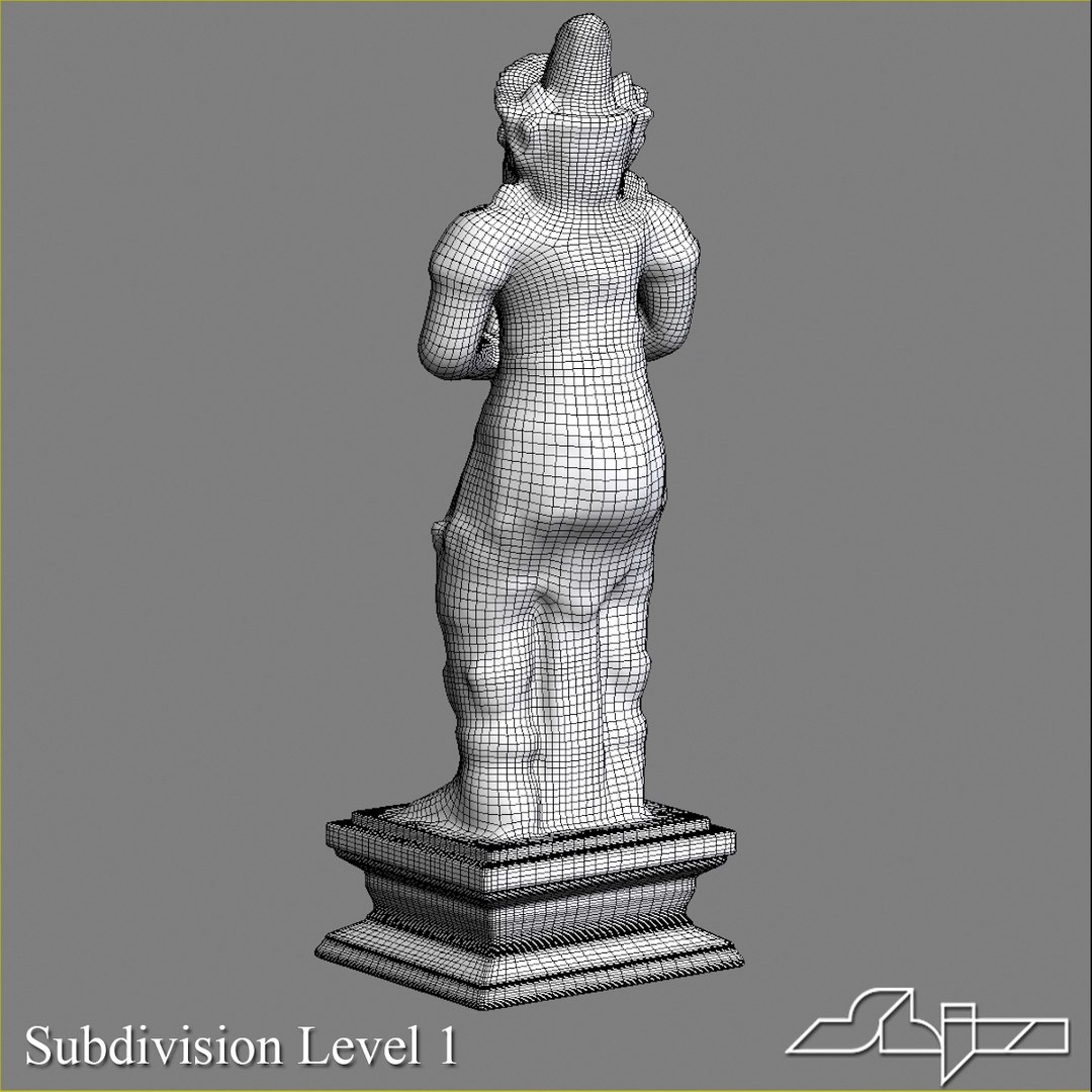 Demon Guard Sculpture Obj