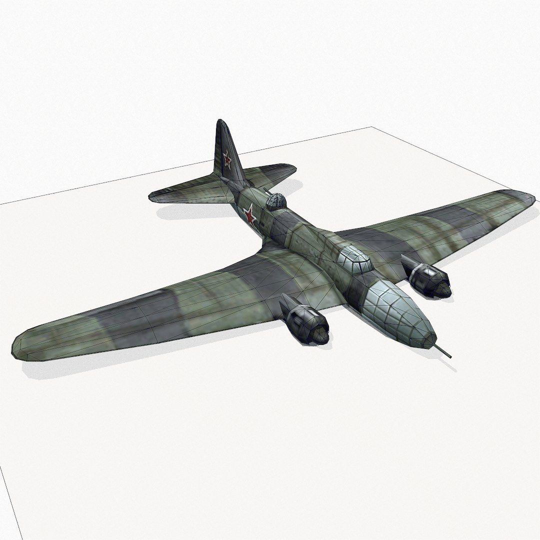 Ilyushin Il-4 Bomber 3d 3ds