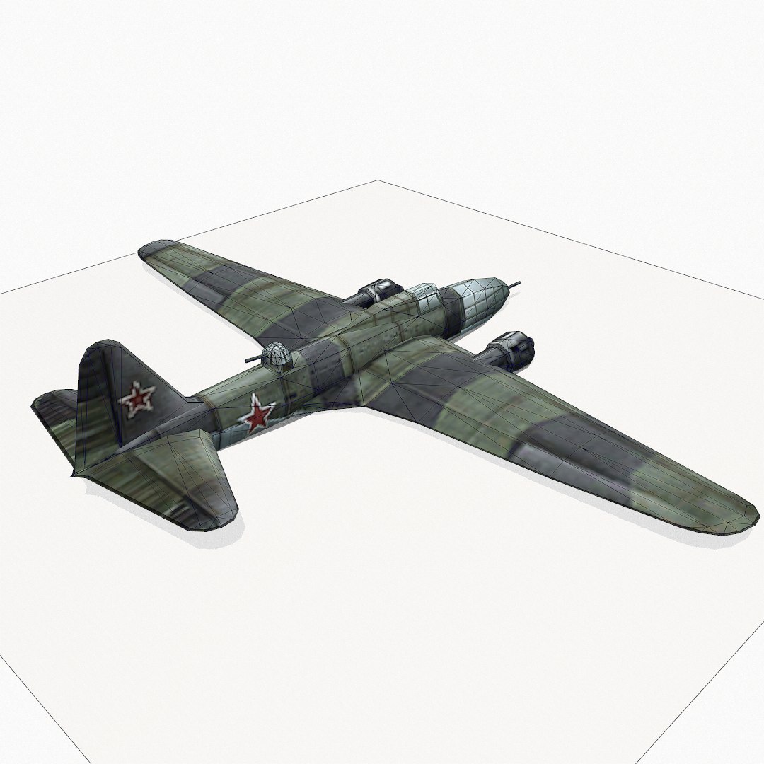 Ilyushin Il-4 Bomber 3d 3ds