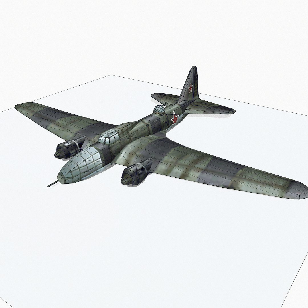 Ilyushin Il-4 Bomber 3d 3ds