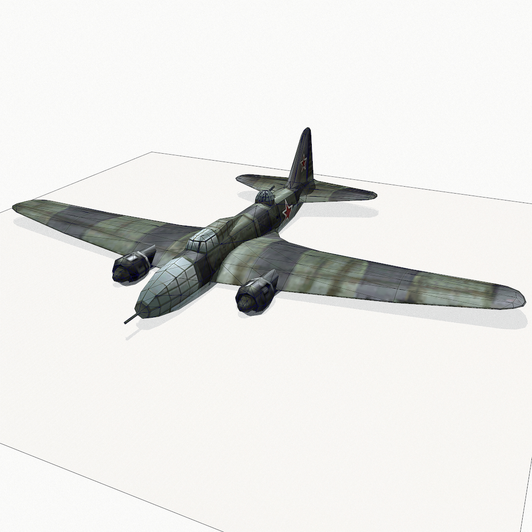 ilyushin il-4 bomber 3d 3ds