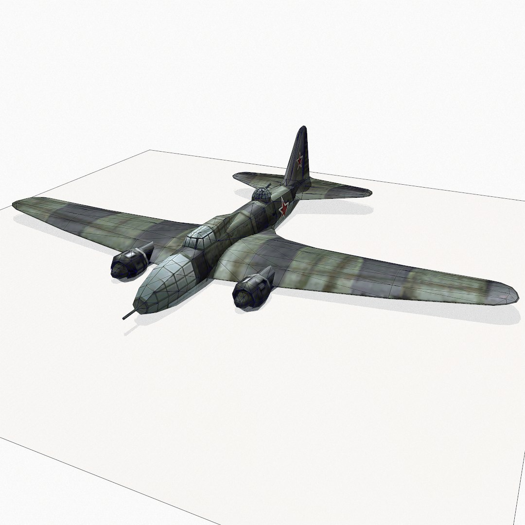 Ilyushin Il-4 Bomber 3d 3ds