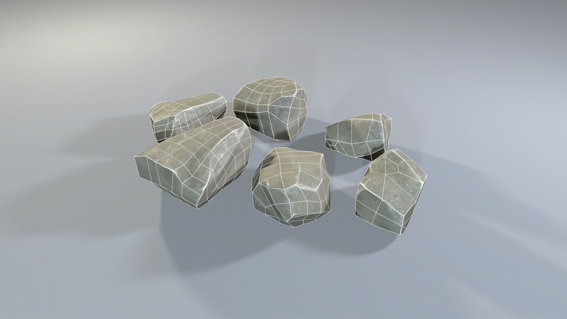 3d model stone set