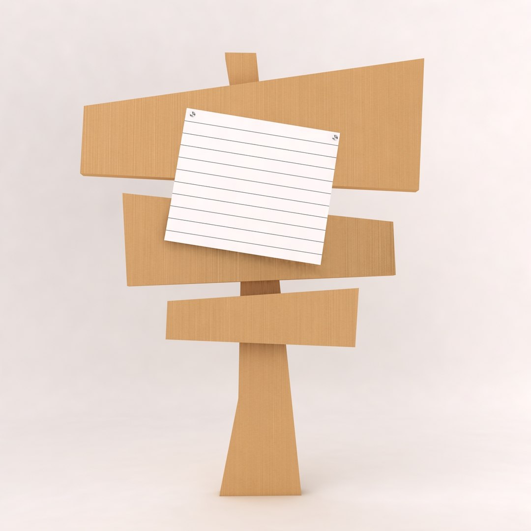 Sign Board 3d Model