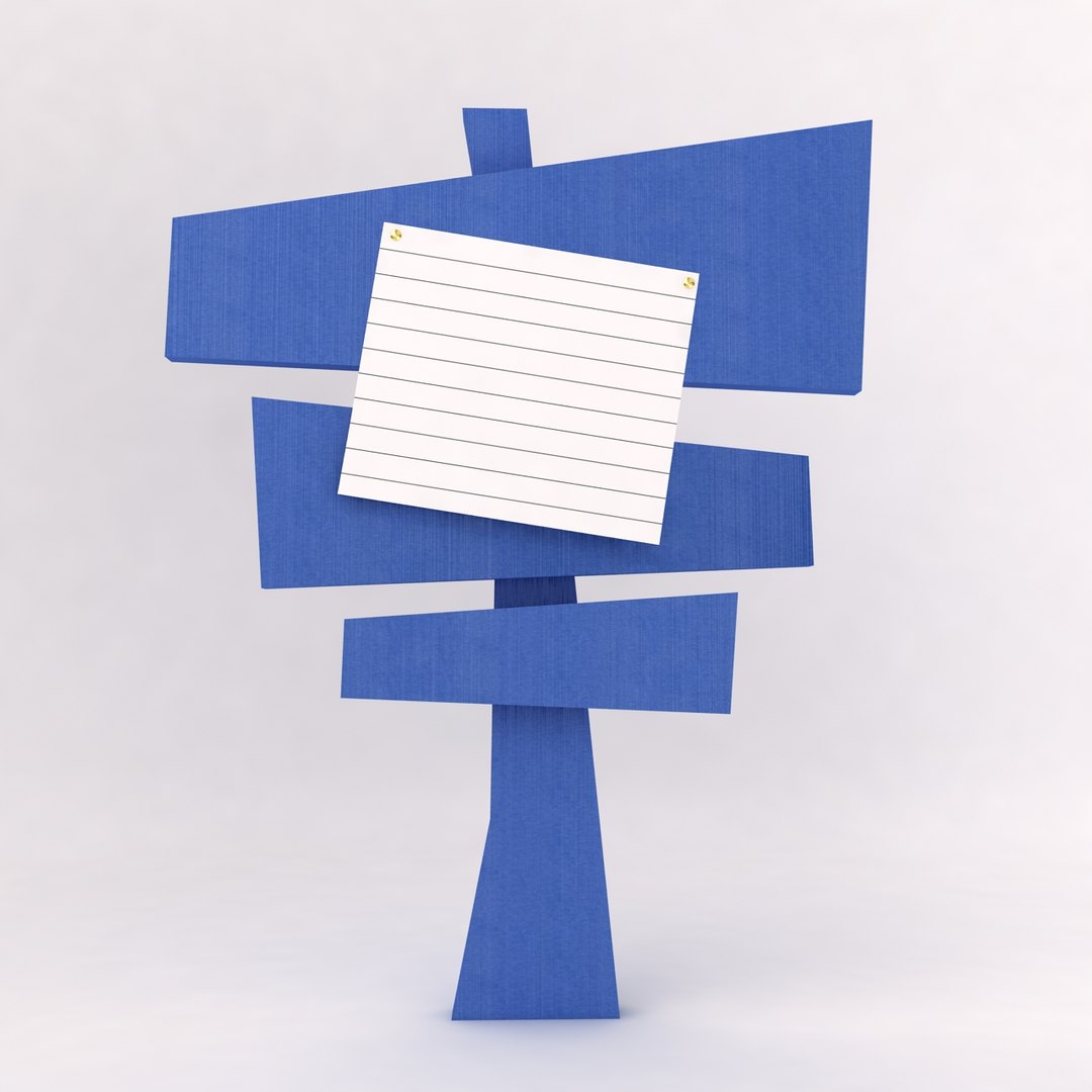 Sign Board 3d Model