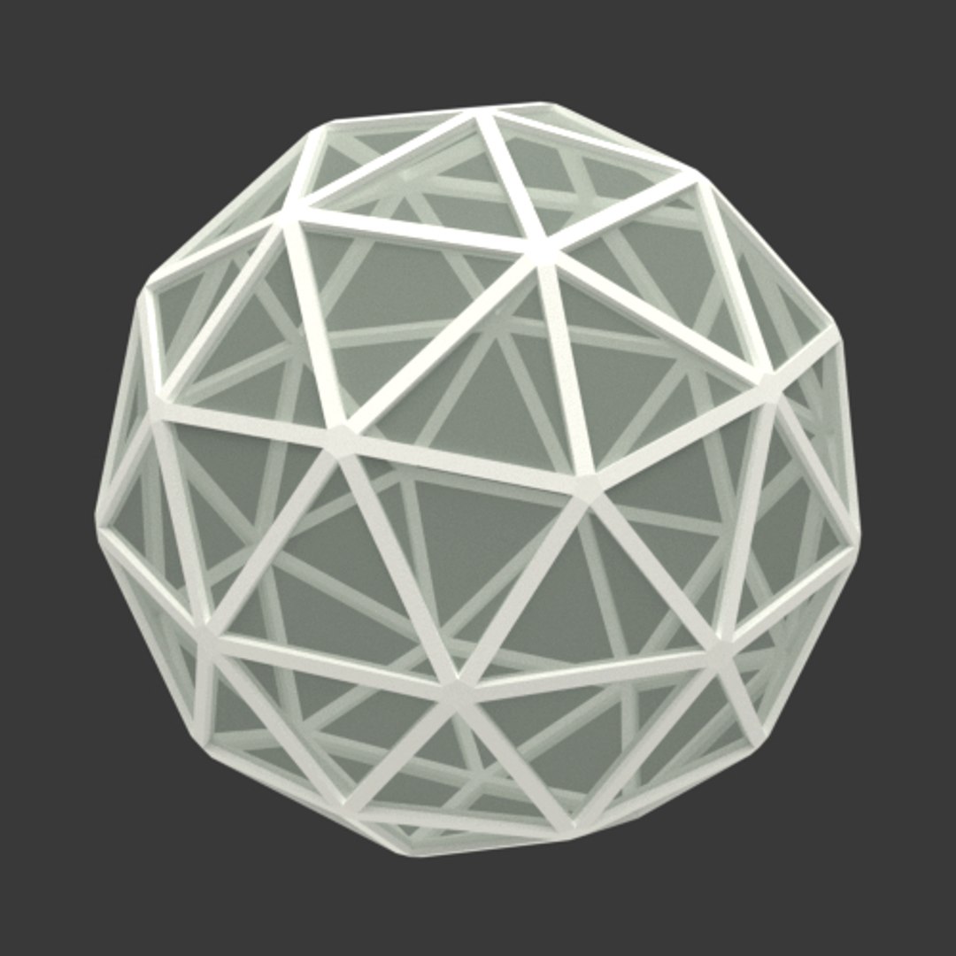 Geodesic Dome Icosphere 3D - TurboSquid 1207529