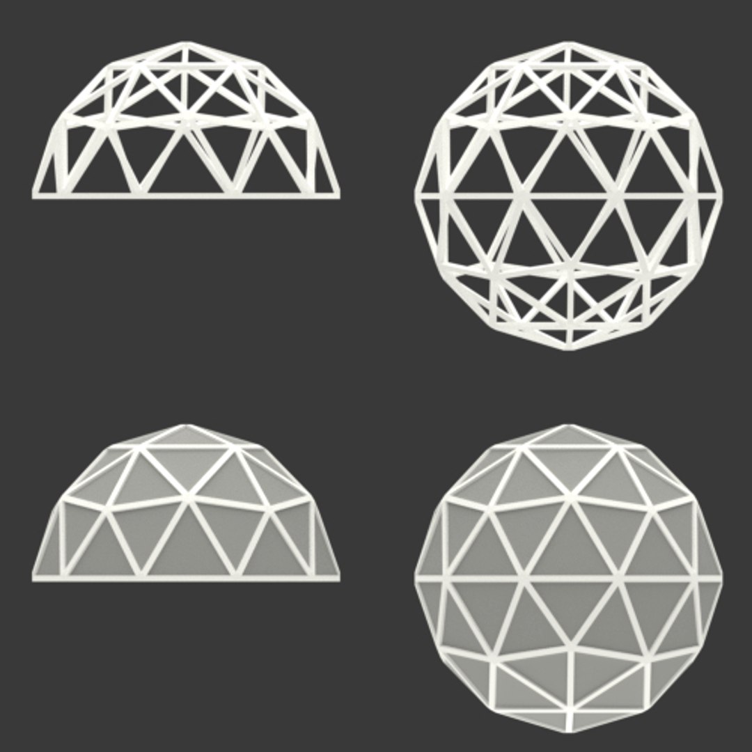 Geodesic Dome Icosphere 3D - TurboSquid 1207529