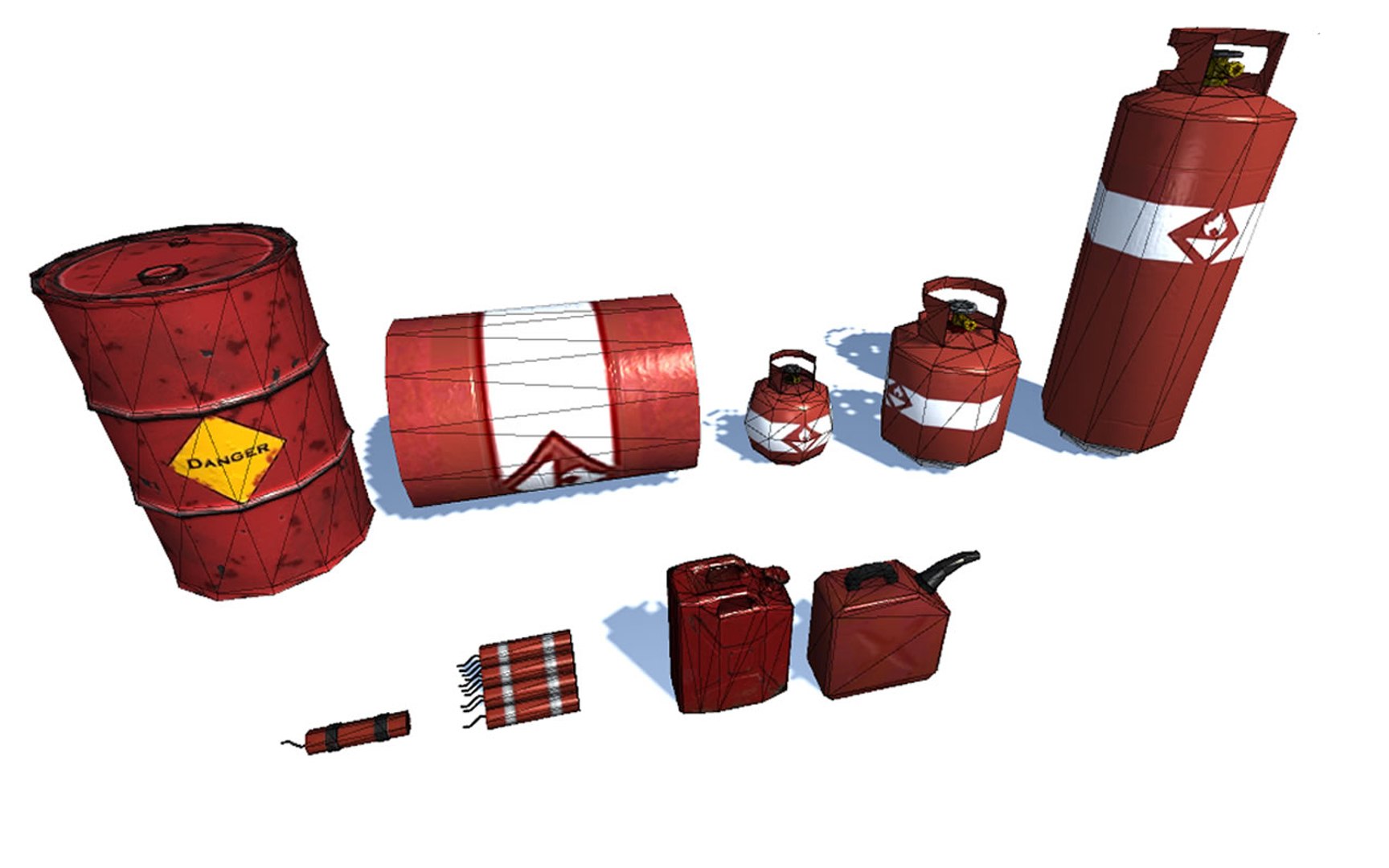 3D Explosive Barrel Cylinder - TurboSquid 1508859