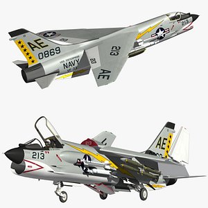 Vought F-8 Crusader 3D Models for Download | TurboSquid