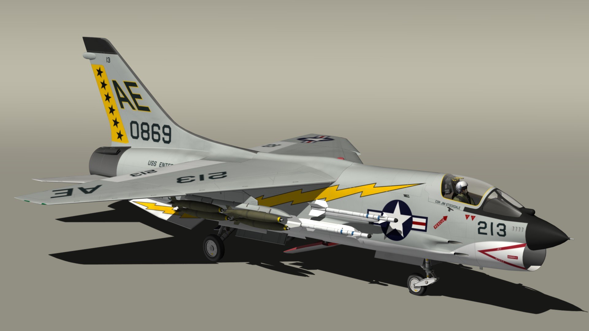 F8 Crusader VF33 Model - TurboSquid 1741485