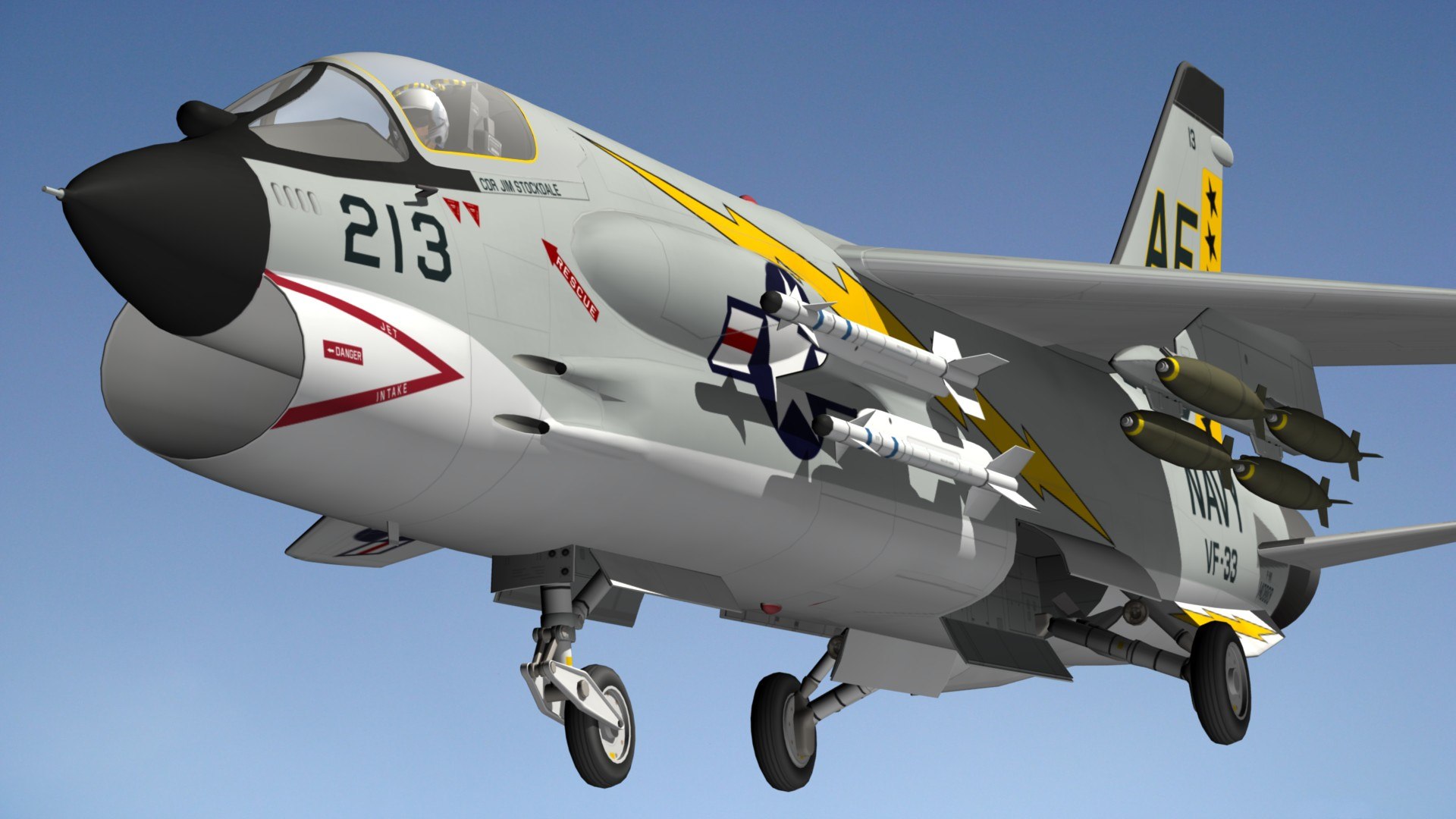 F8 Crusader VF33 Model - TurboSquid 1741485