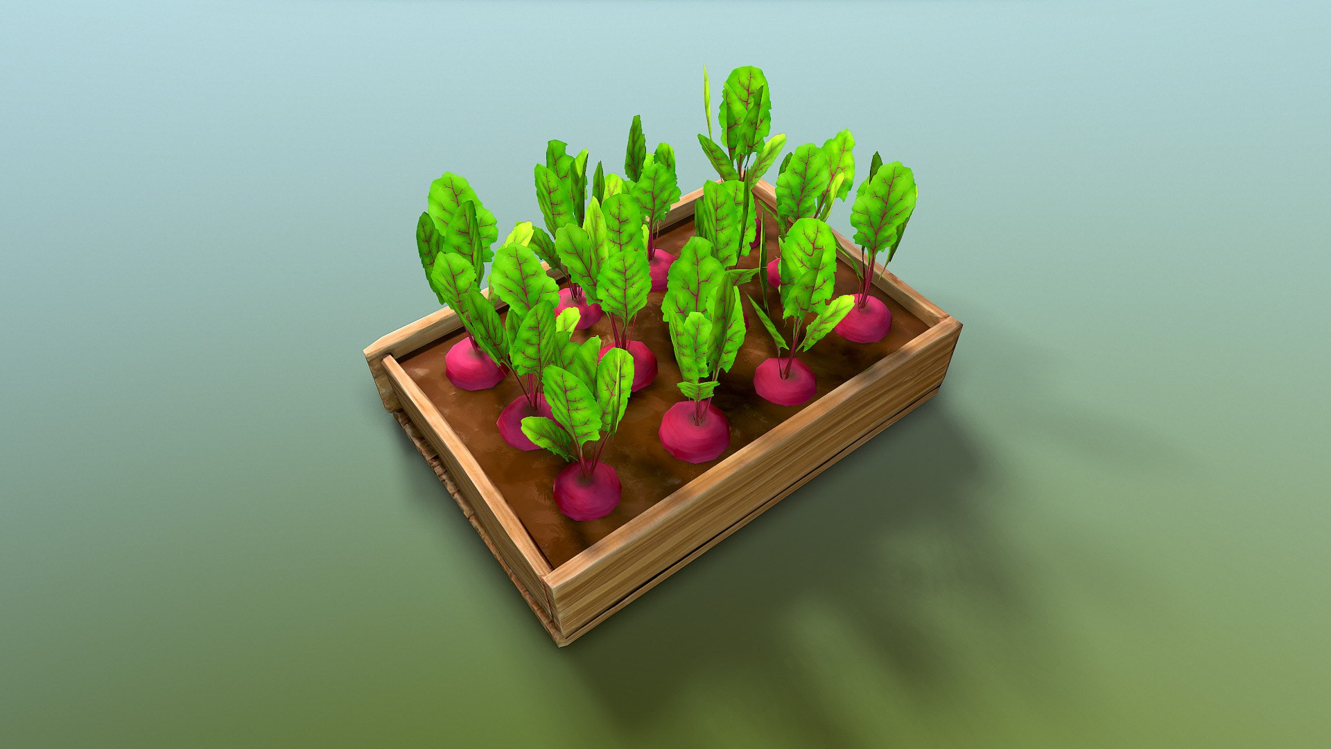 3D Beets Vegetable Bed Model - TurboSquid 1609863