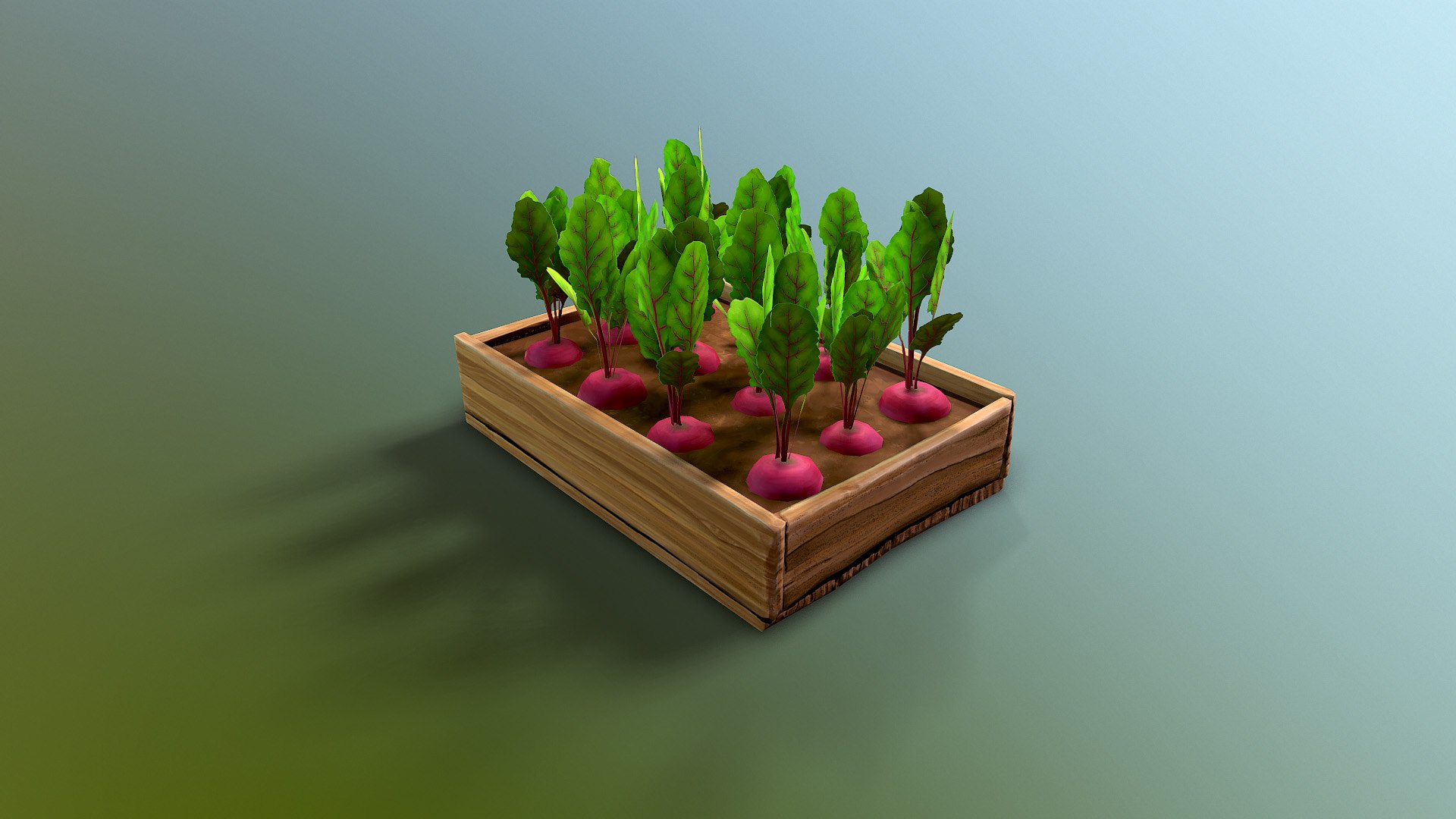3D Beets Vegetable Bed Model - TurboSquid 1609863