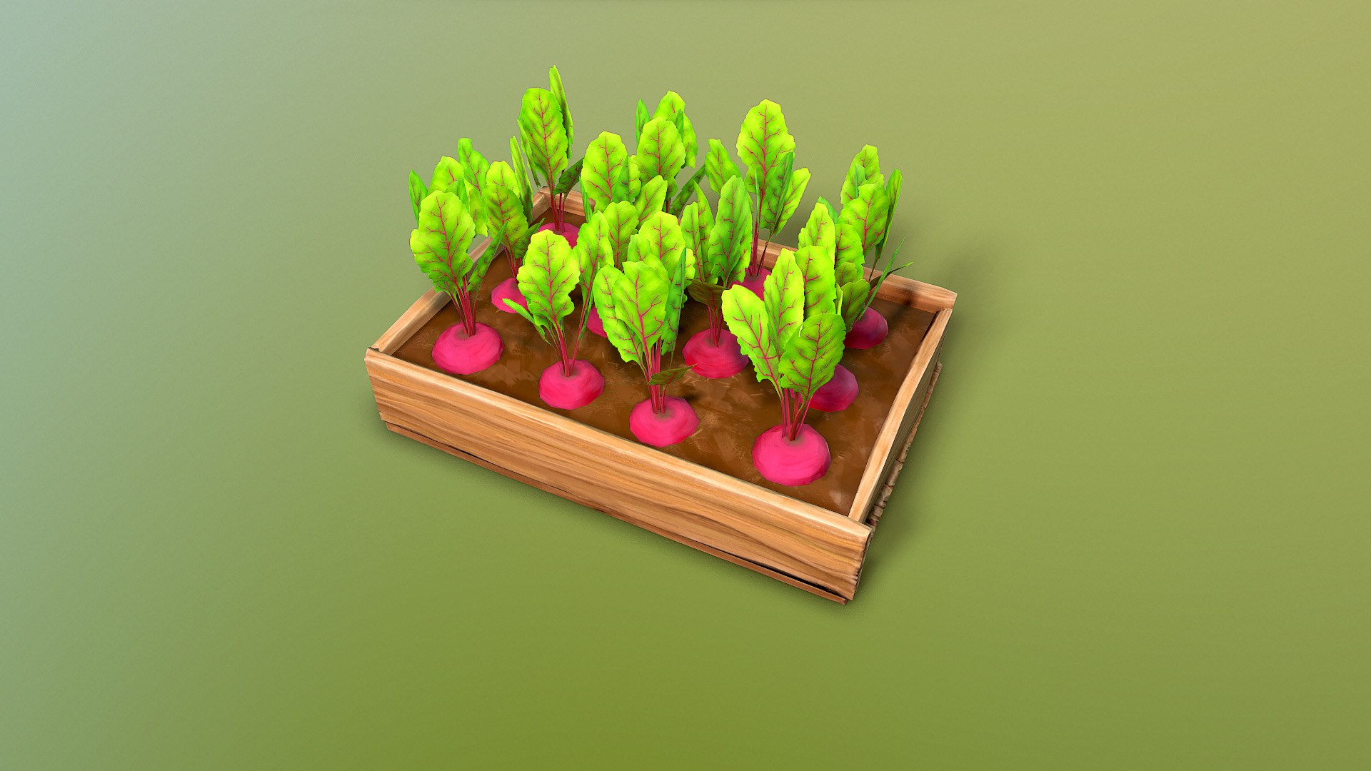 3D Beets Vegetable Bed Model - TurboSquid 1609863