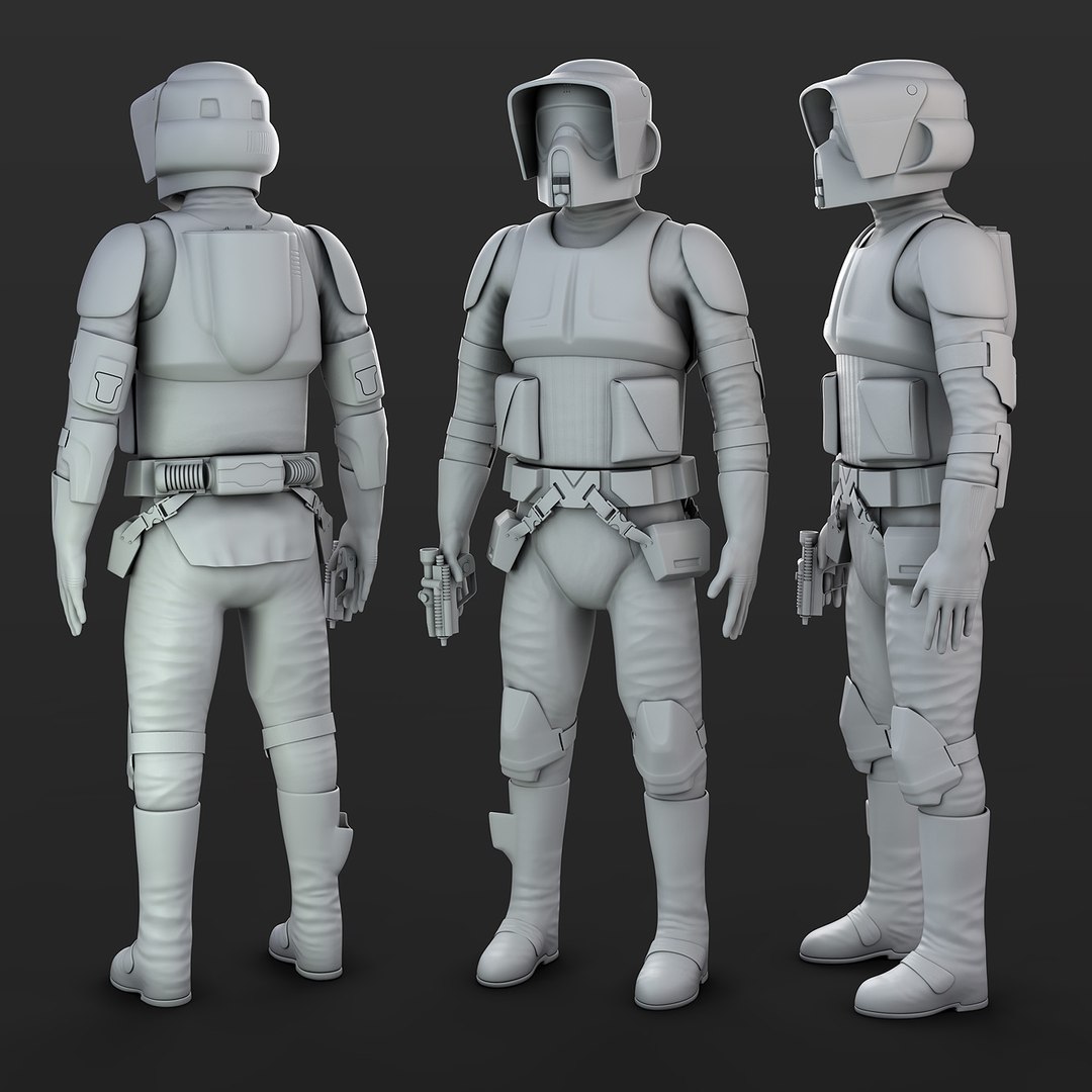 Scout Trooper 3d Obj