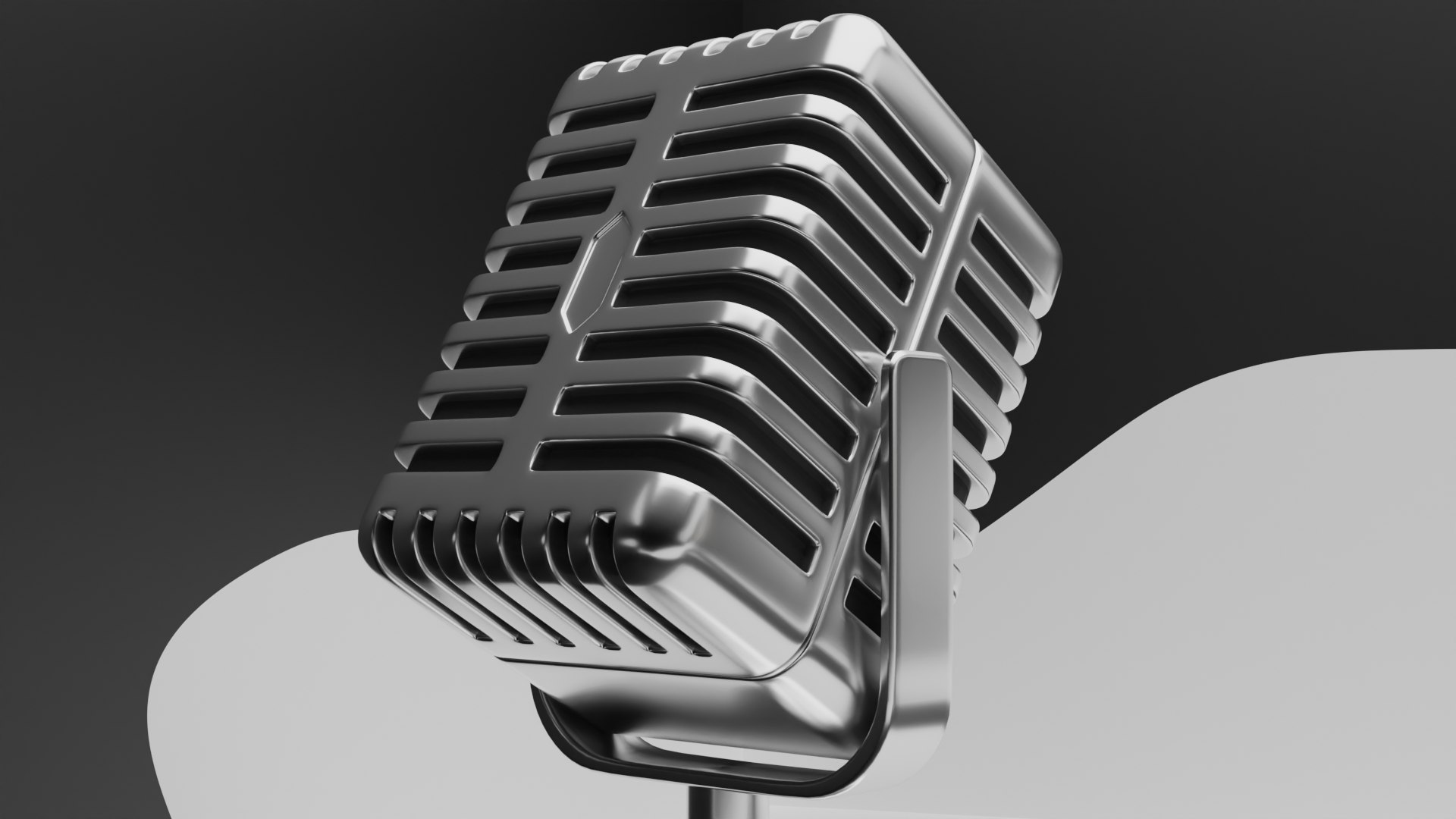 Retro Microphone model - TurboSquid 2155167