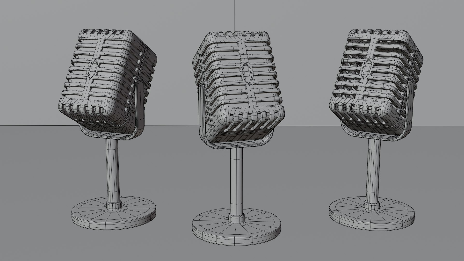 Retro Microphone model - TurboSquid 2155167
