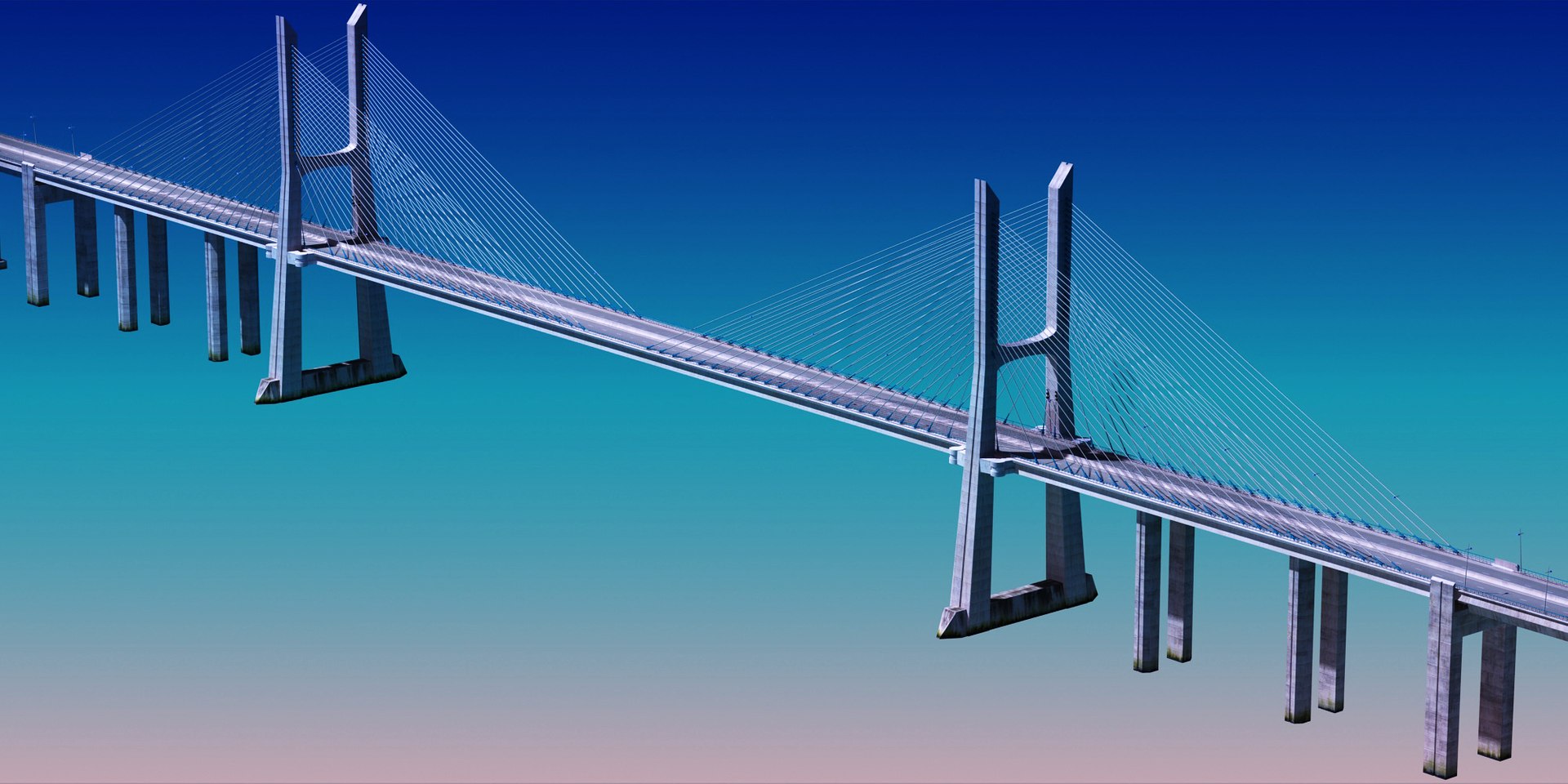 Da Gama Bridge 3d Model