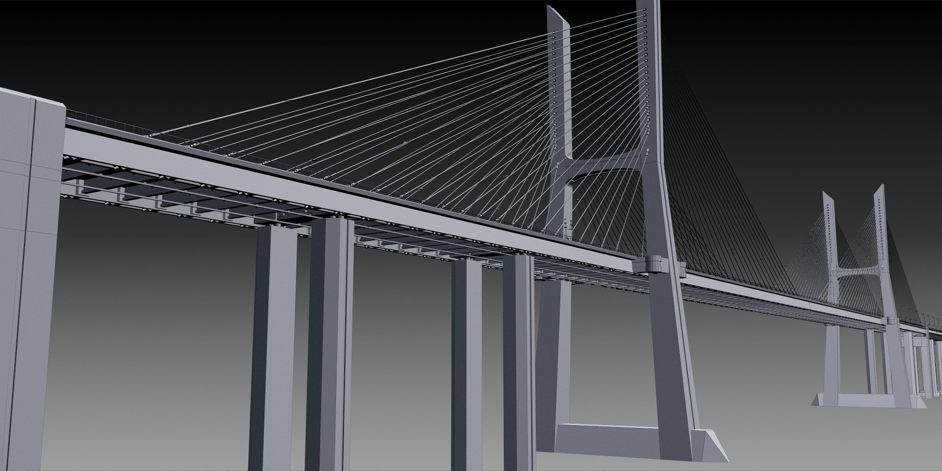Da Gama Bridge 3d Model