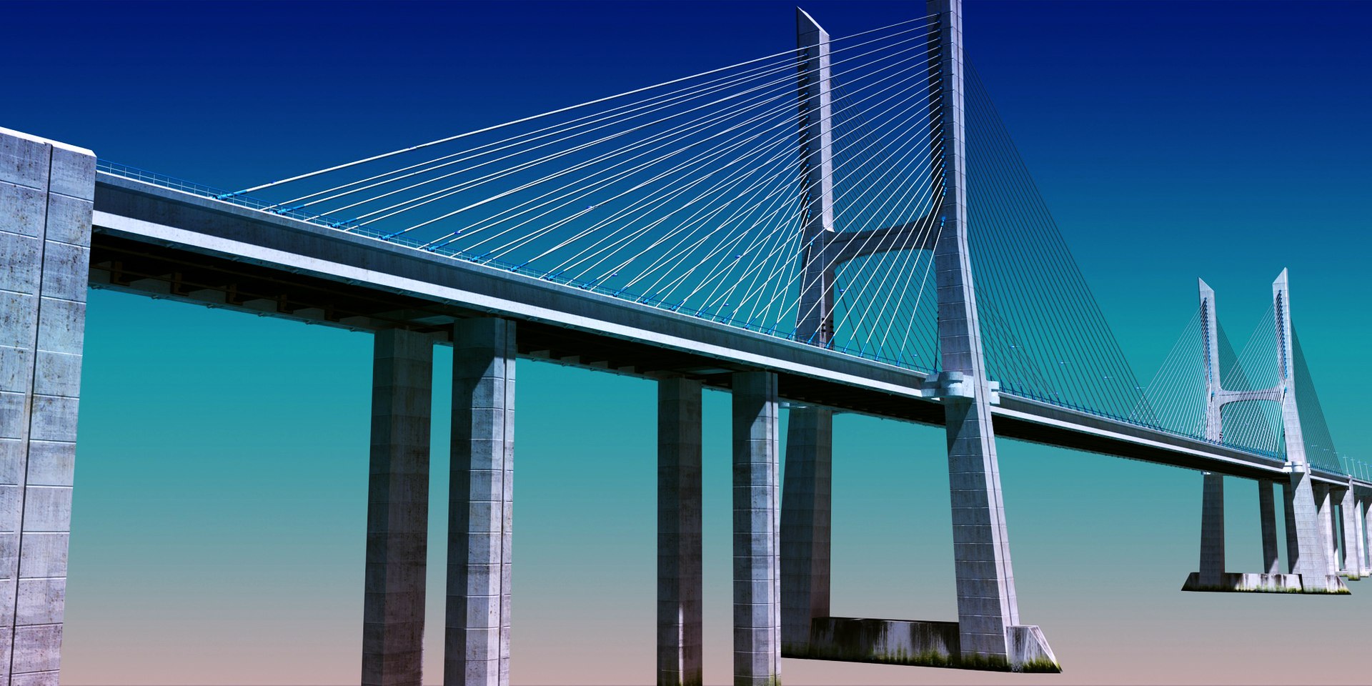 Da Gama Bridge 3d Model