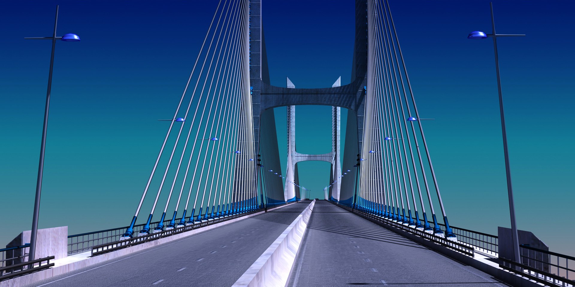 Da Gama Bridge 3d Model