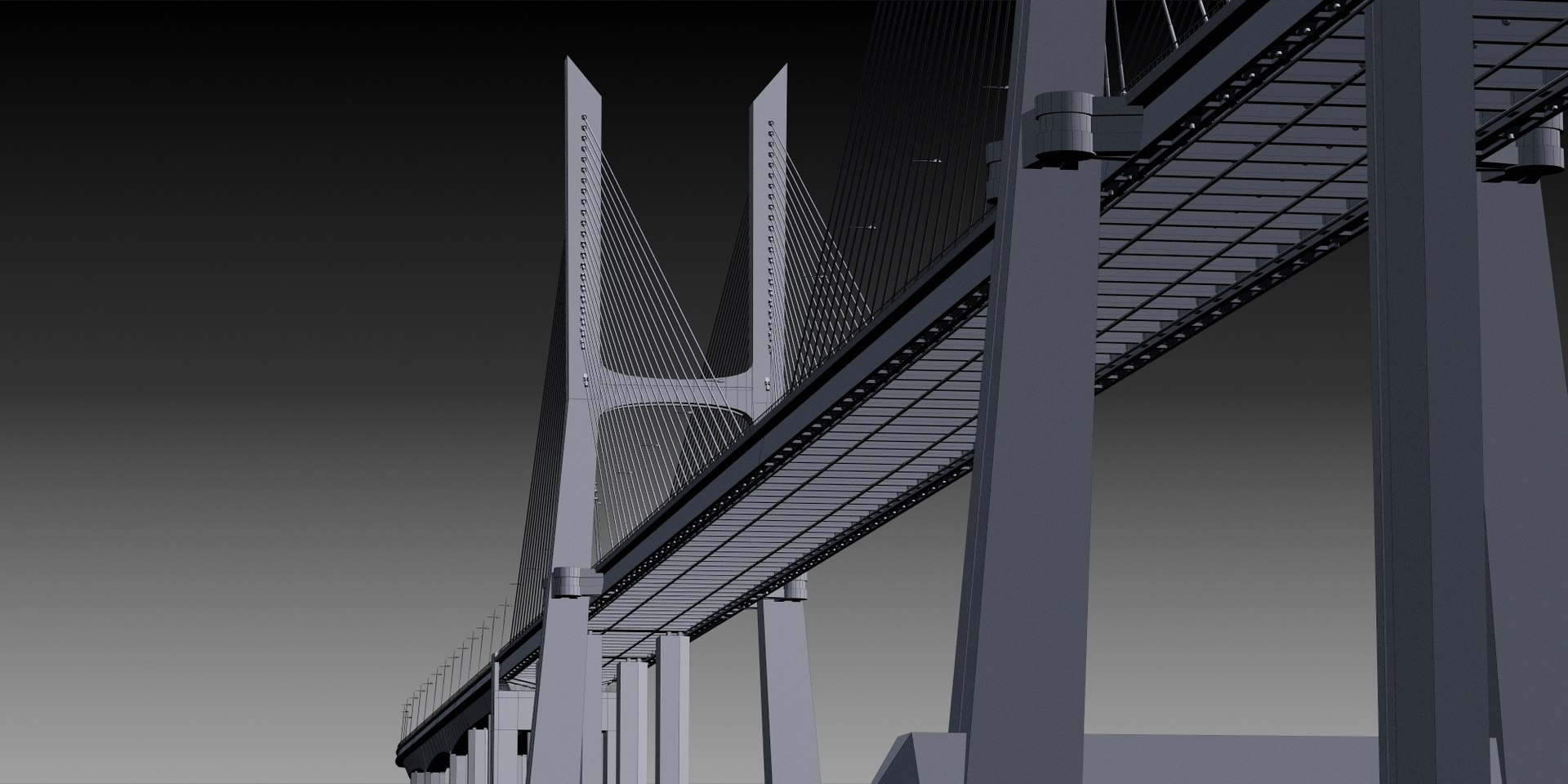 Da Gama Bridge 3d Model