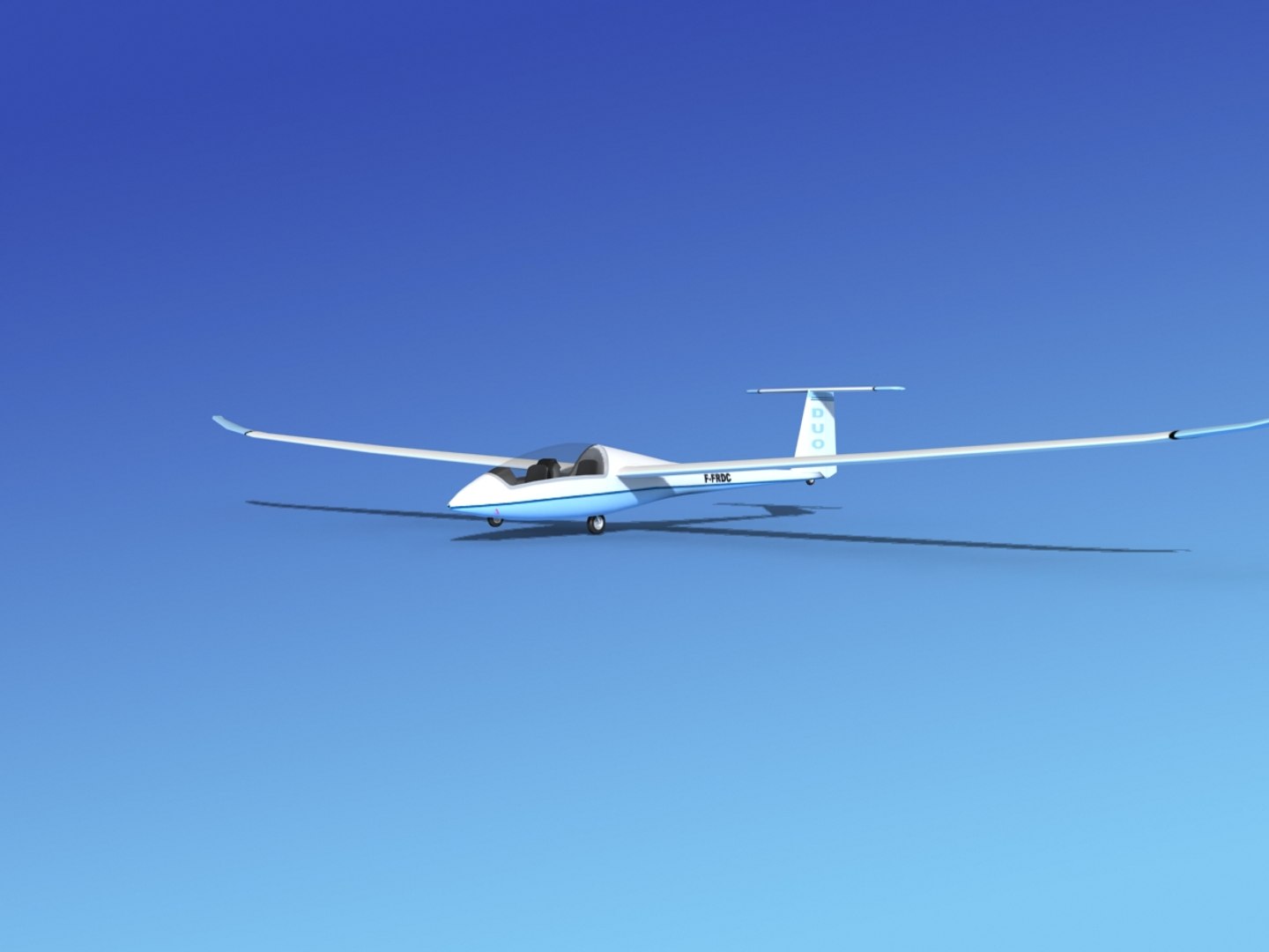 Discus Duo Sailplane Plane 3d Max
