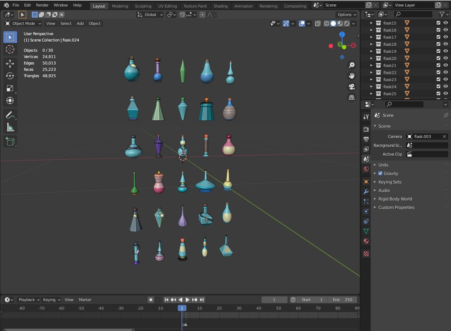 3D model Cartoon flasks - TurboSquid 2078827