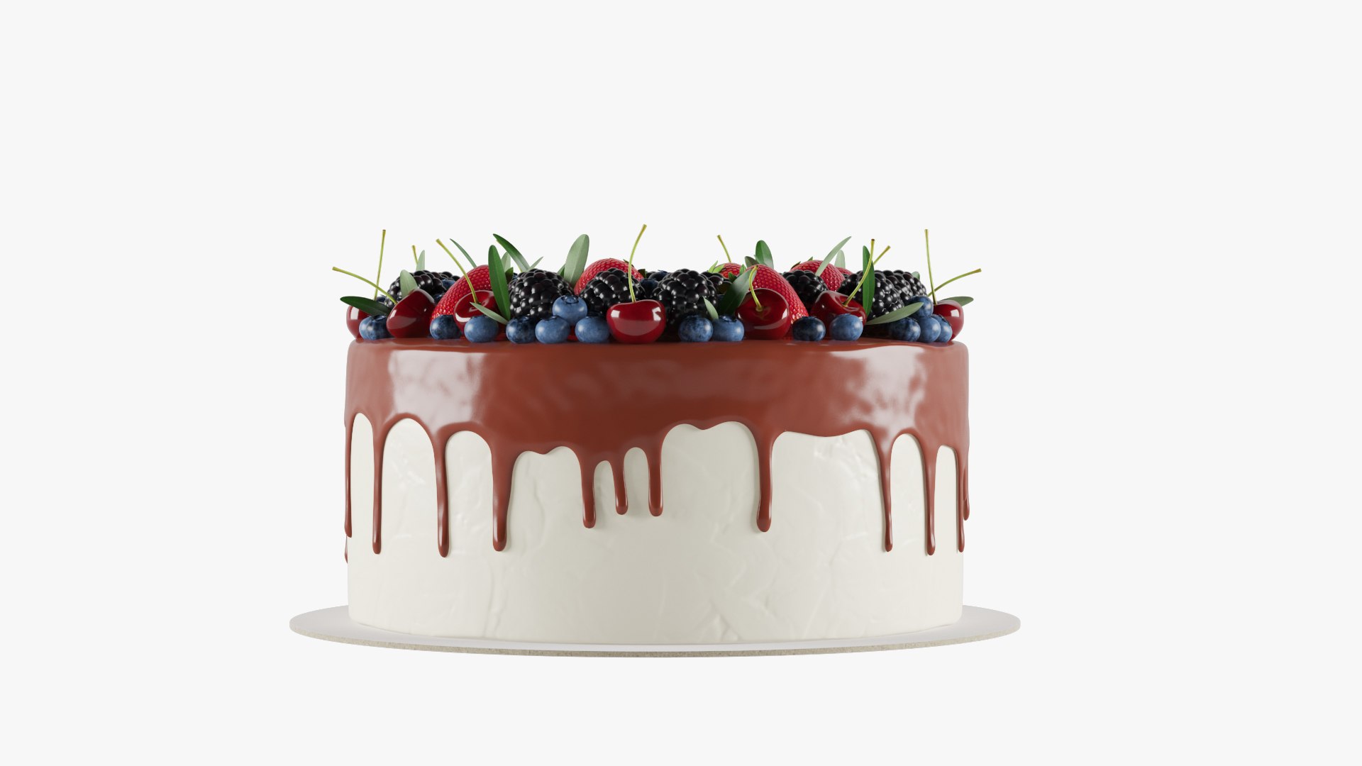 Berry Cake 3D Model - TurboSquid 2107785
