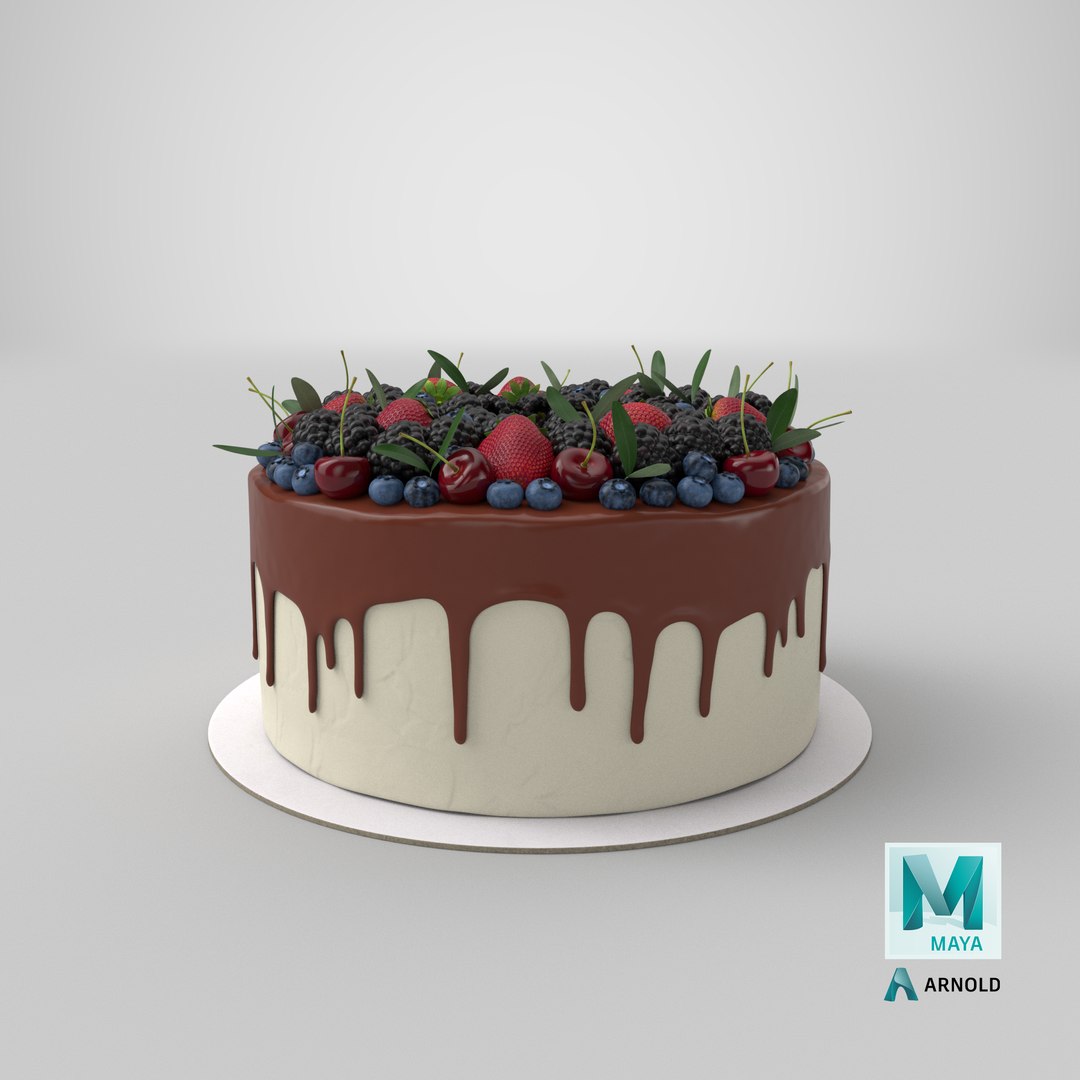 Berry Cake 3D Model - TurboSquid 2107785
